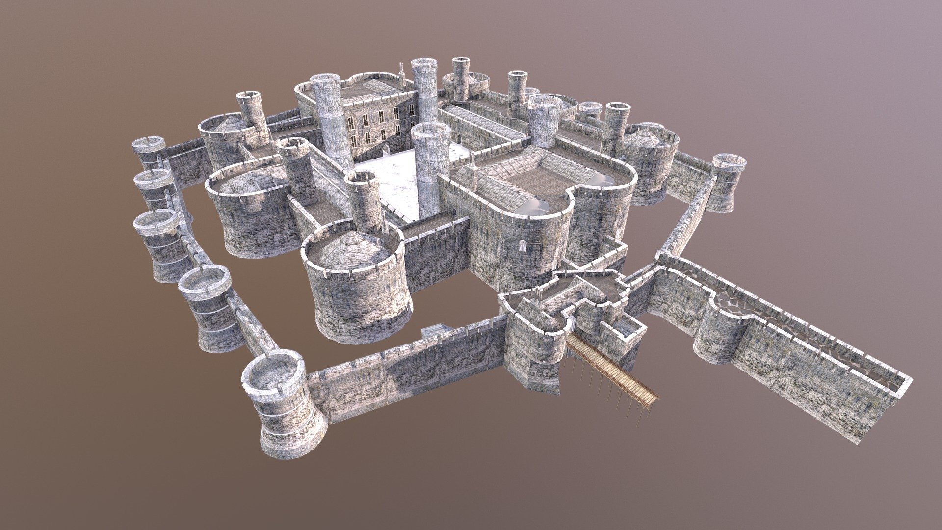 Beaumaris Castle - 3D model by Xperience Digital History ...