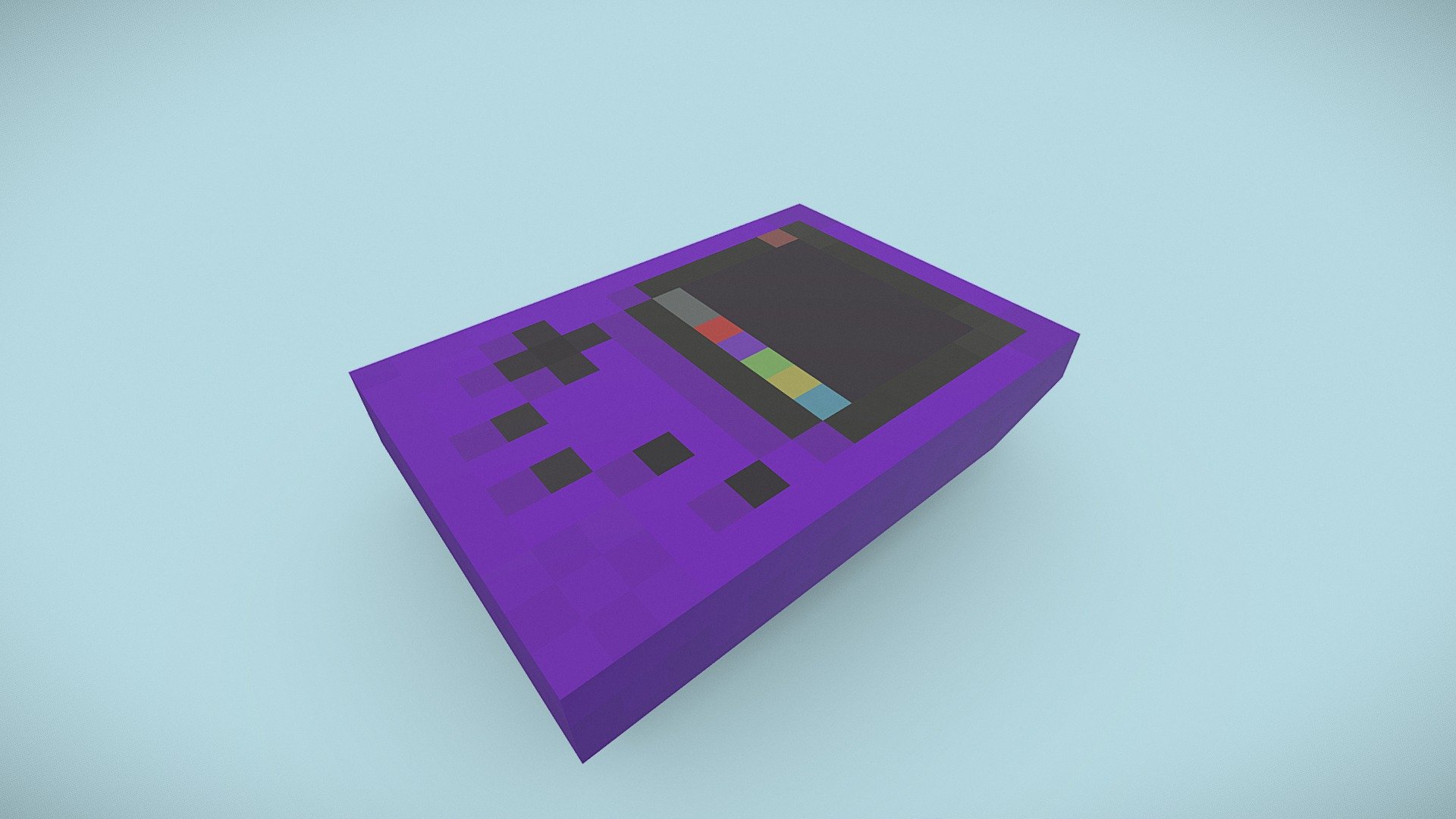 Gameboy Color - low poly pixelart blockbeanch - Download Free 3D model ...
