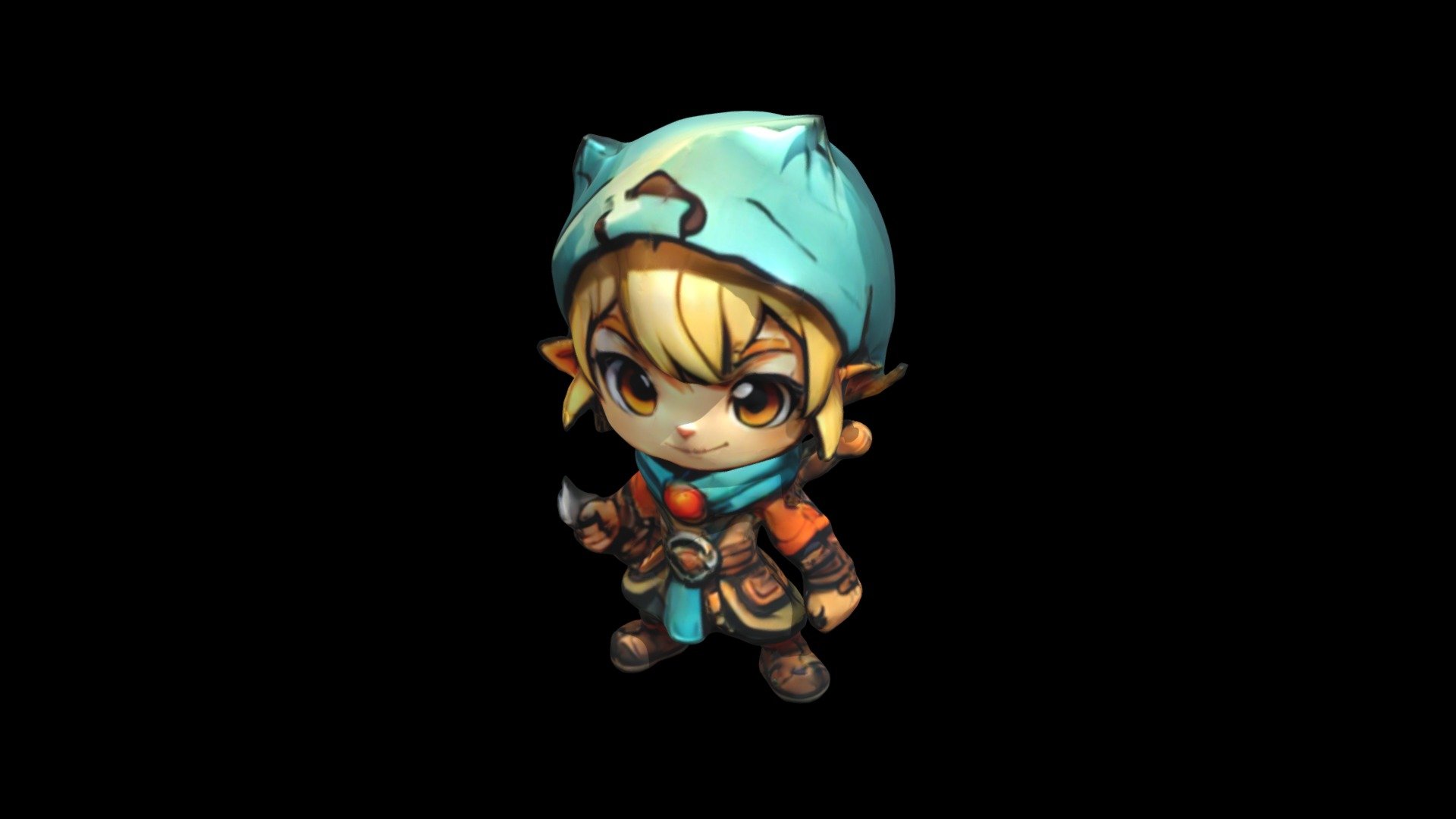 Sticker of a cartoon elf warrior - Download Free 3D model by klrxyz ...