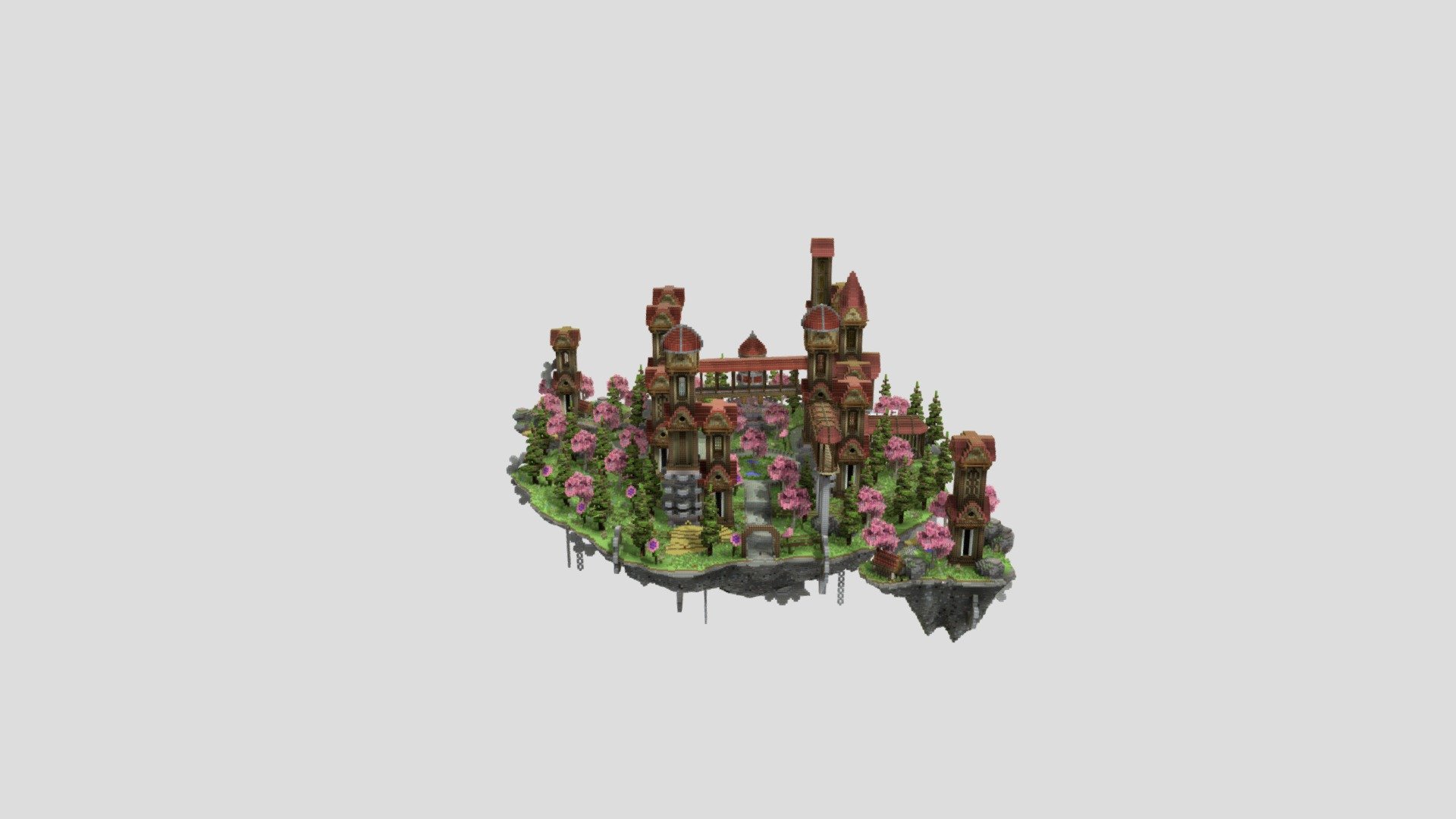 Red Fantasy Skyblock Spawn - 3D model by Senior Studios (@seniorstudios ...