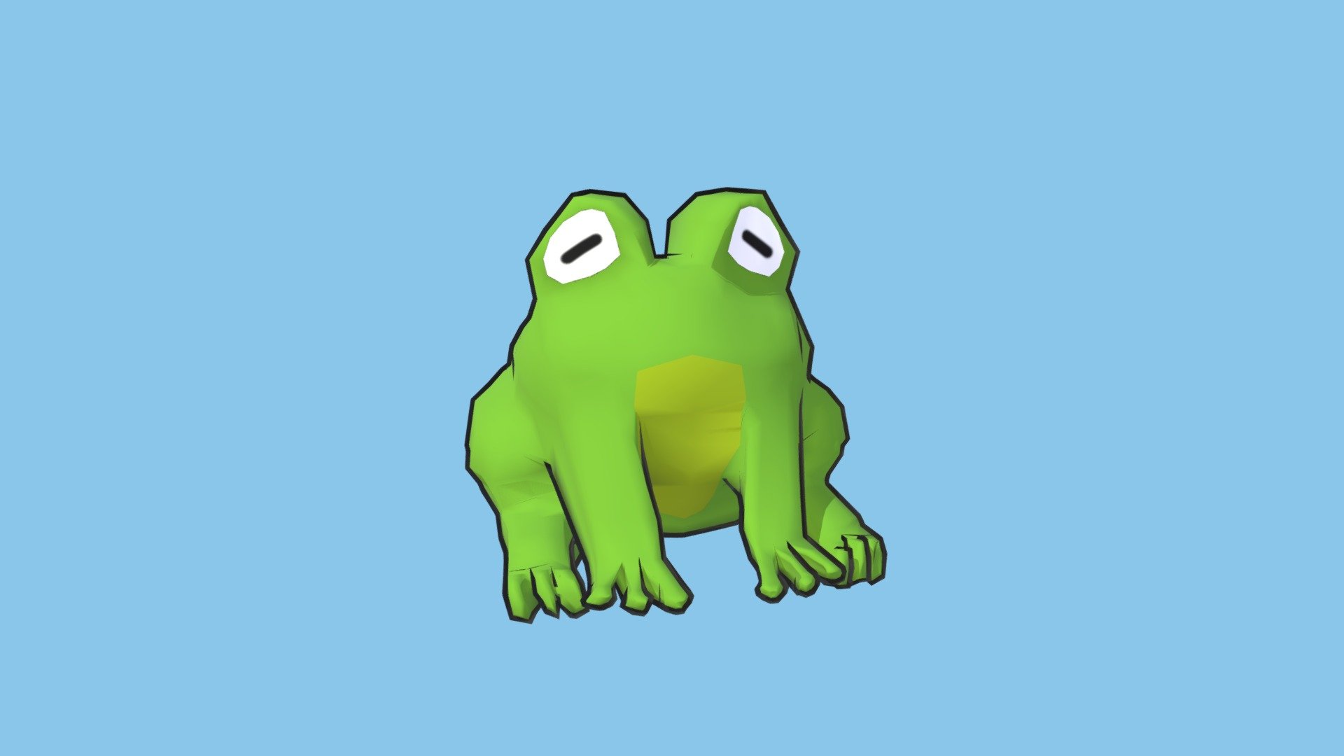 Cute Frog - Low-Poly and cartoon - Buy Royalty Free 3D model by ...