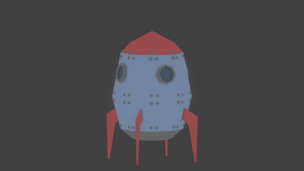 Moon Rocket - 3D model by Sam Spain (@samspain) [5e6a108] - Sketchfab