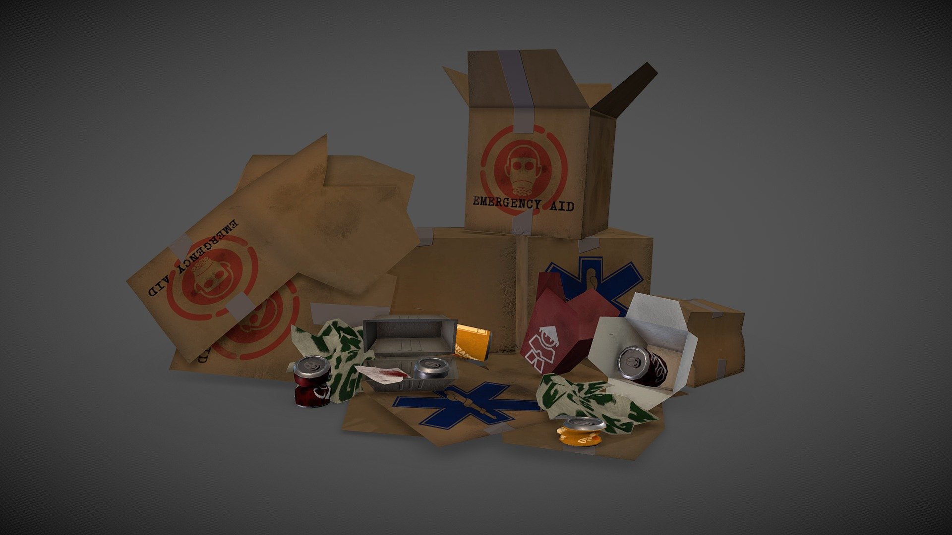 Overgrown Train Station Clutter - Arrangement - Download Free 3D model ...