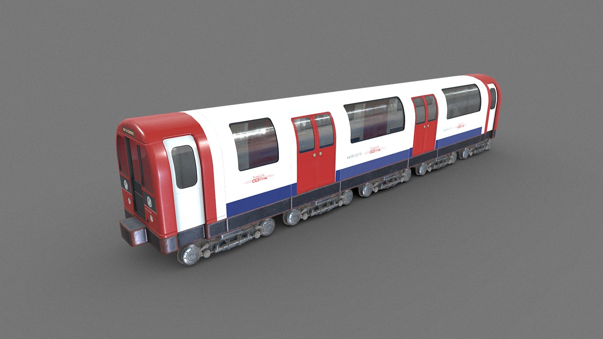 Underground tube train - Buy Royalty Free 3D model by Sousinho [5e6e986 ...