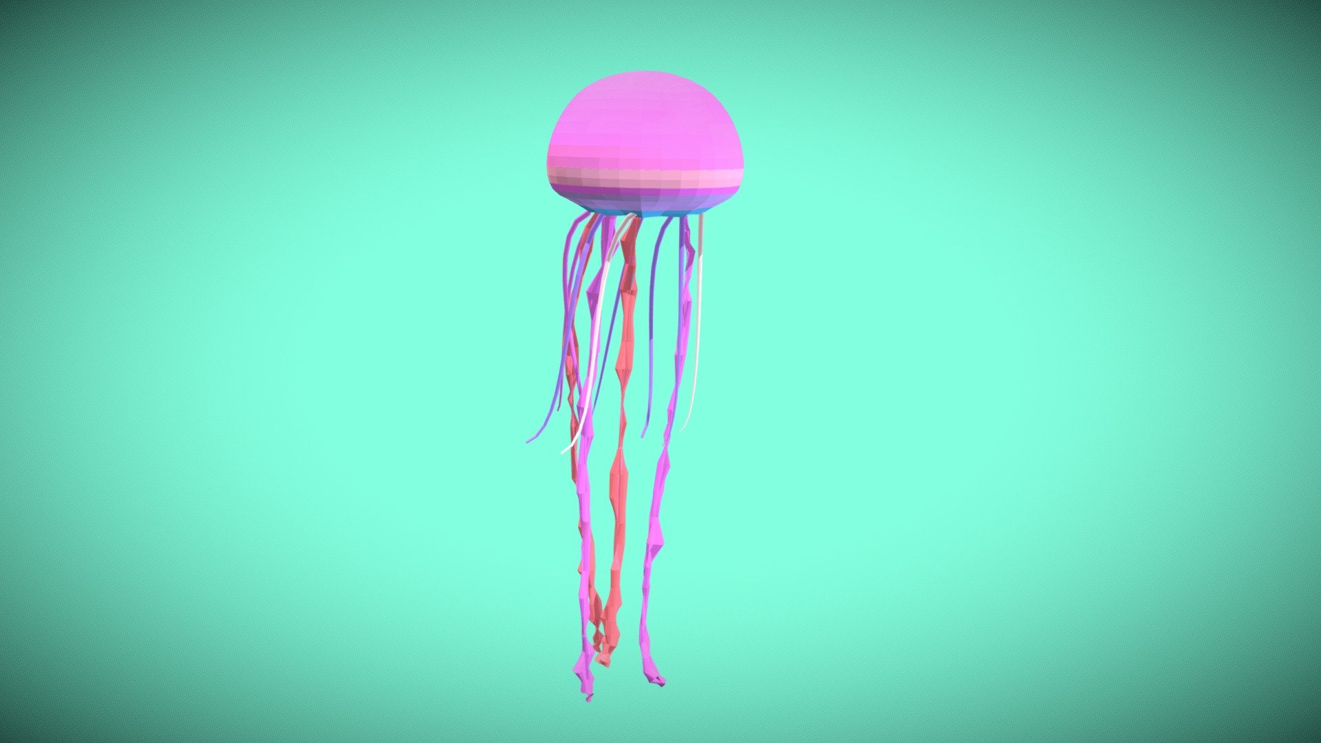 Low Poly JellyFish - 3D model by kaylou-23 [5e6f16a] - Sketchfab