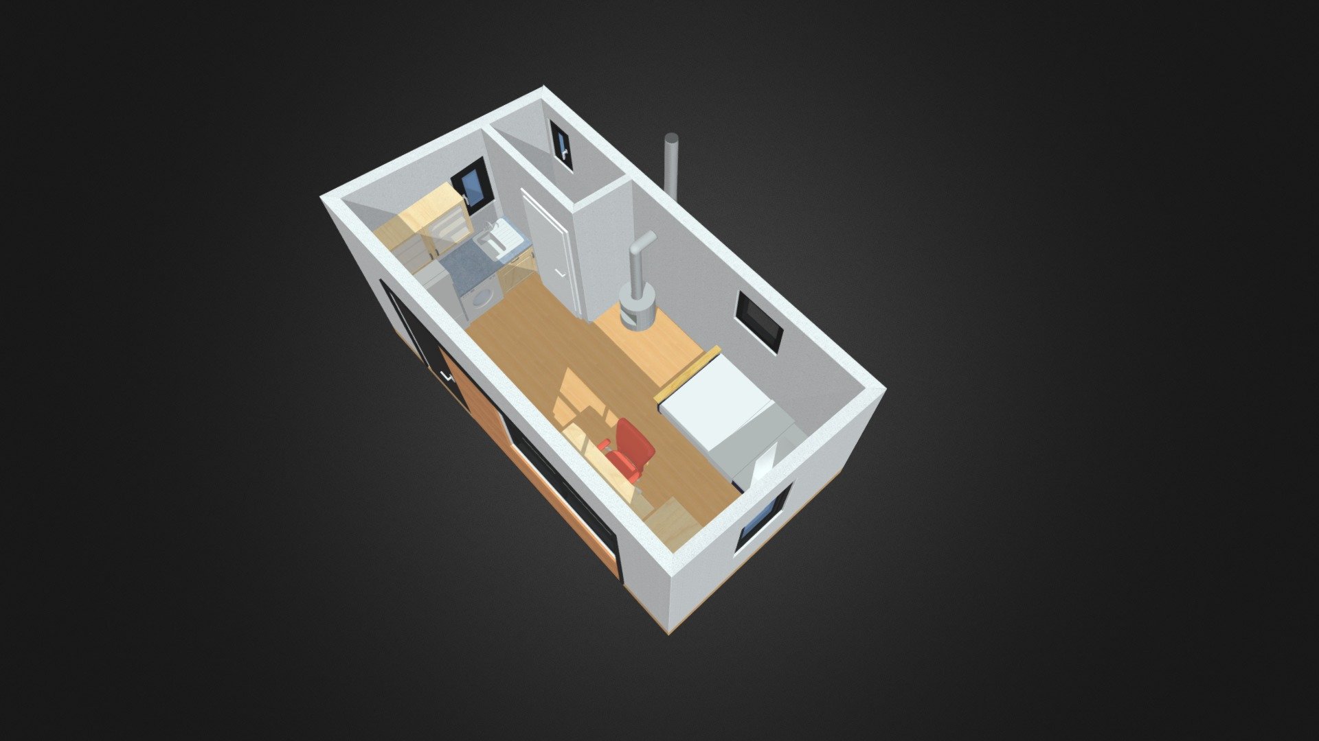 Tiny house 3x5.5 1F - Download Free 3D model by Vlad (@vlad1988 ...