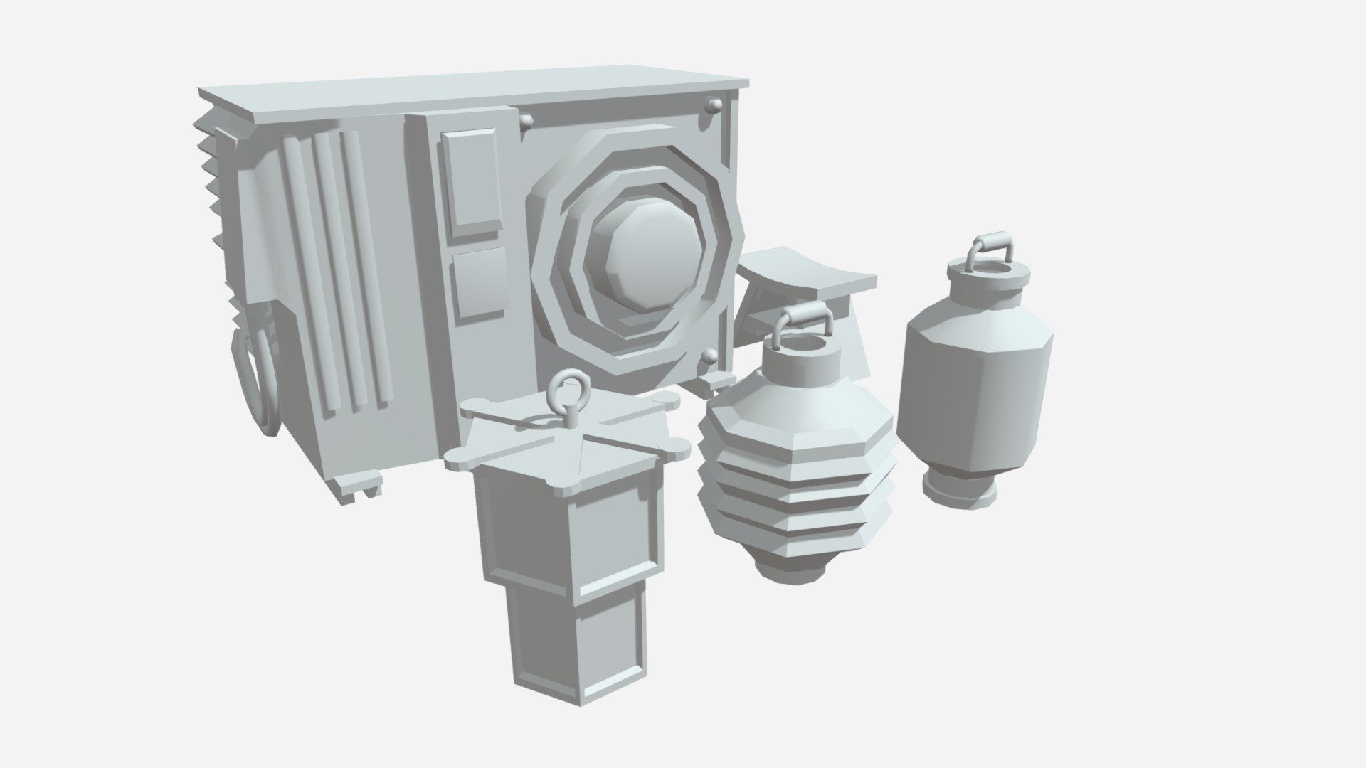 3 Simple Props - 3D model by Olha Li (@OlhaLi) [5e817bf] - Sketchfab