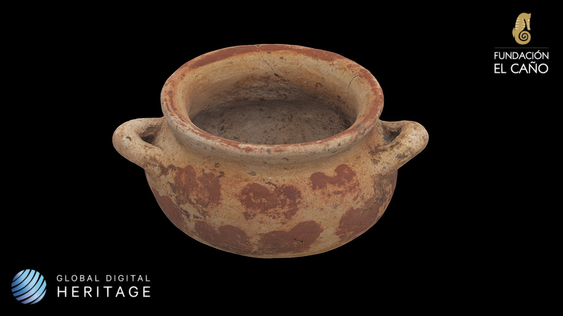 Globular pot with handles, El Caño, Panama - Download Free 3D model by ...