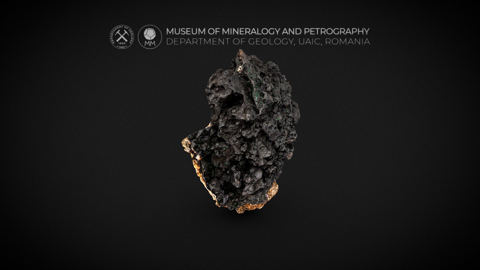 Heterogenite with Malachite snowflakes - 3D model by Museum of ...