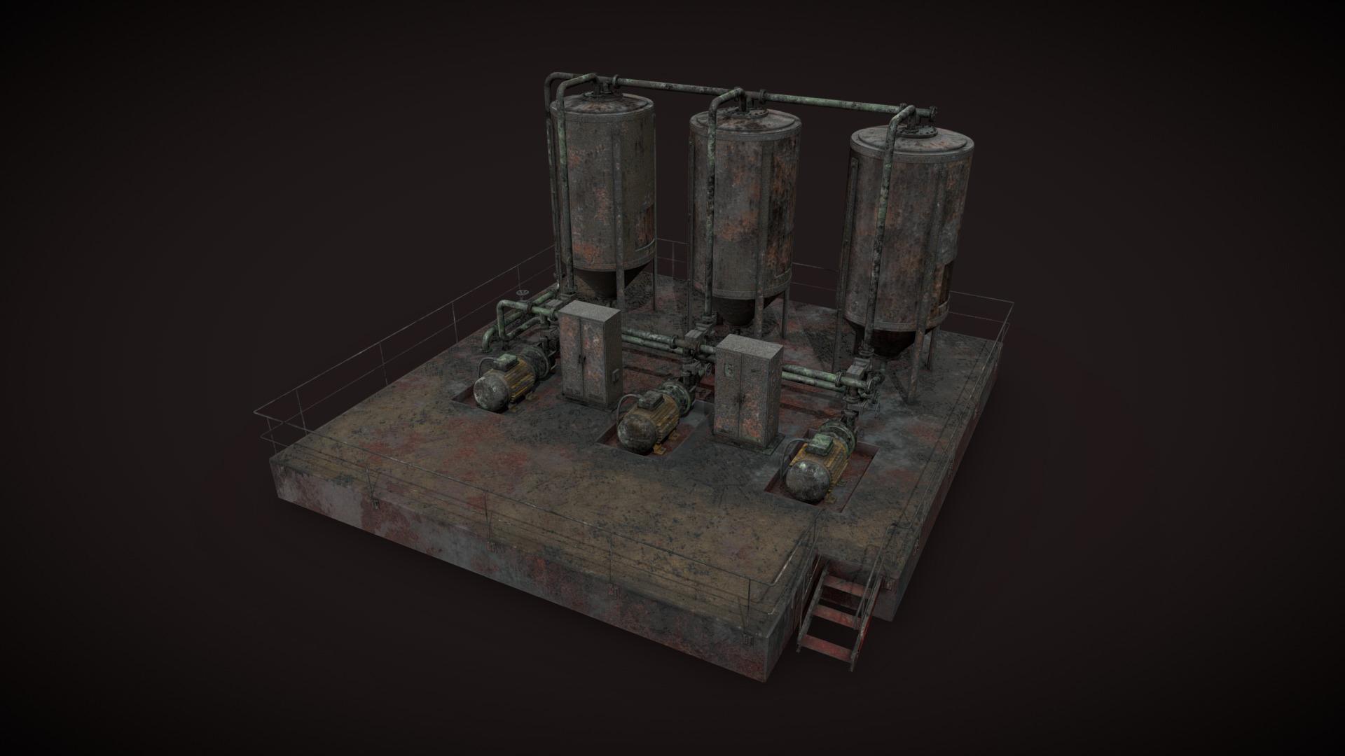 Rusted pump station - 3D model by maxpsr [5e8dc77] - Sketchfab