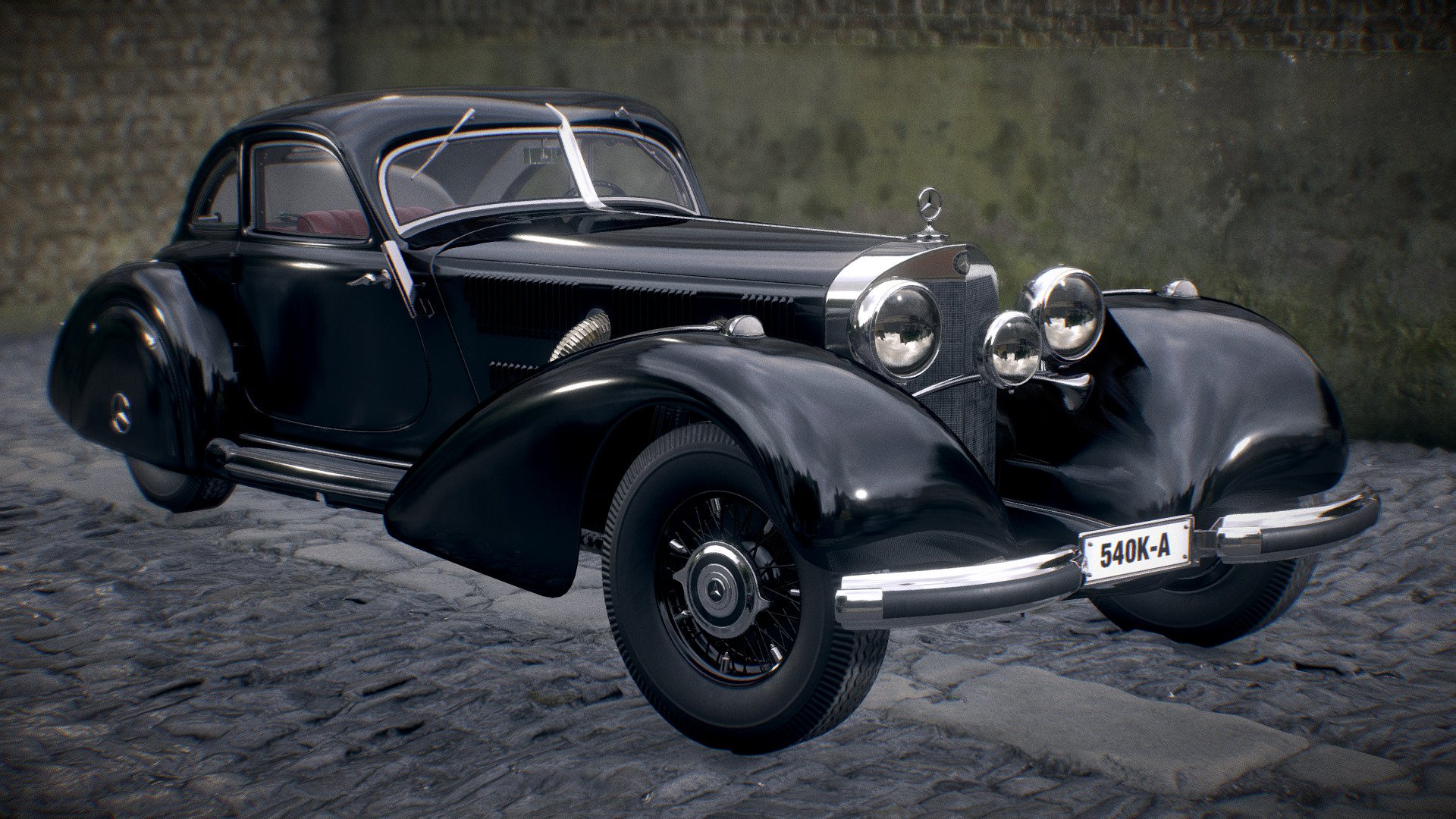 Mercedes Benz 540k "Autobahnkurier" - 3D model by arloc [5e90b45 ...
