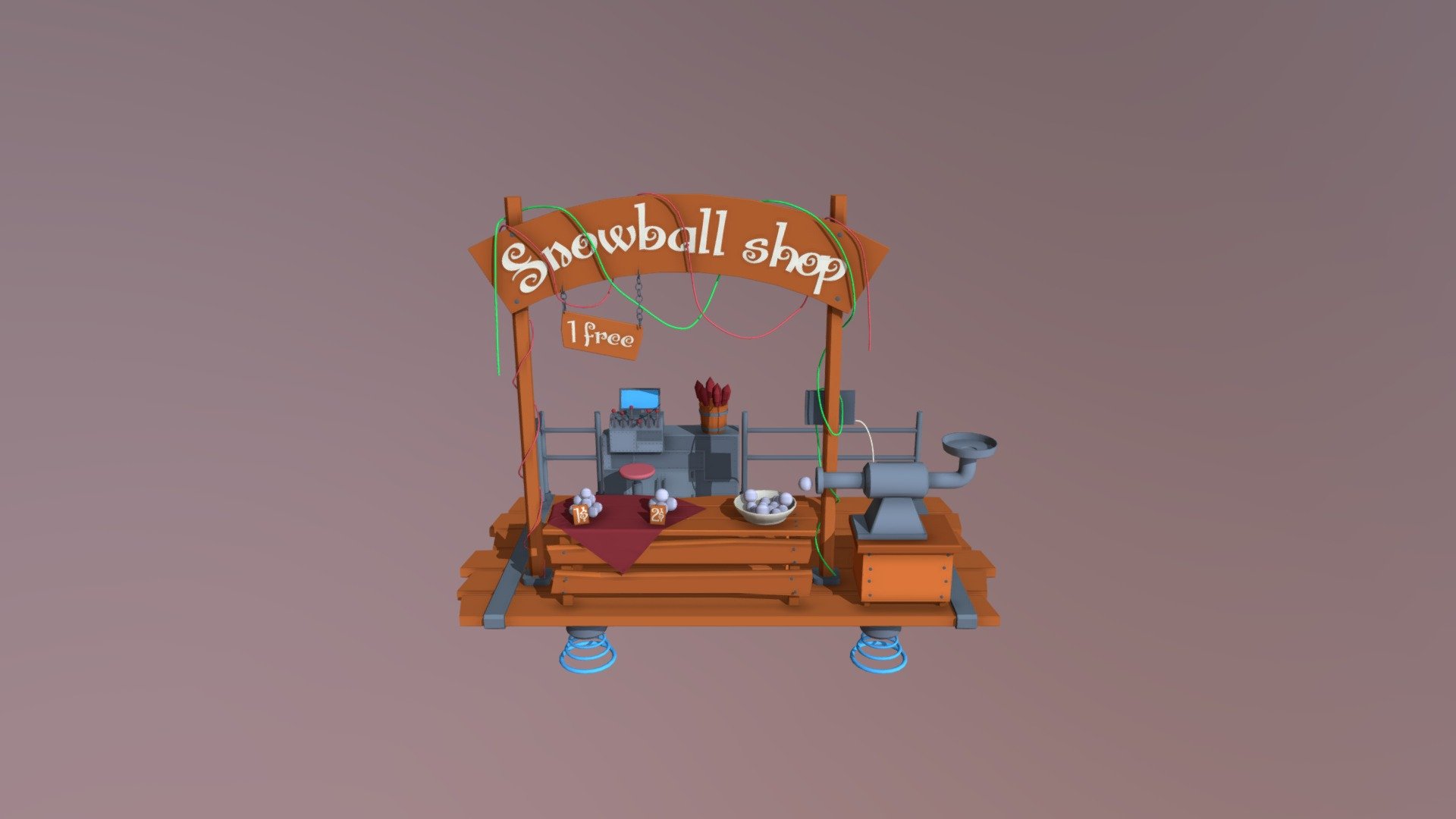 Snowball shop - Download Free 3D model by AndreySyritsa [5e92e69 ...