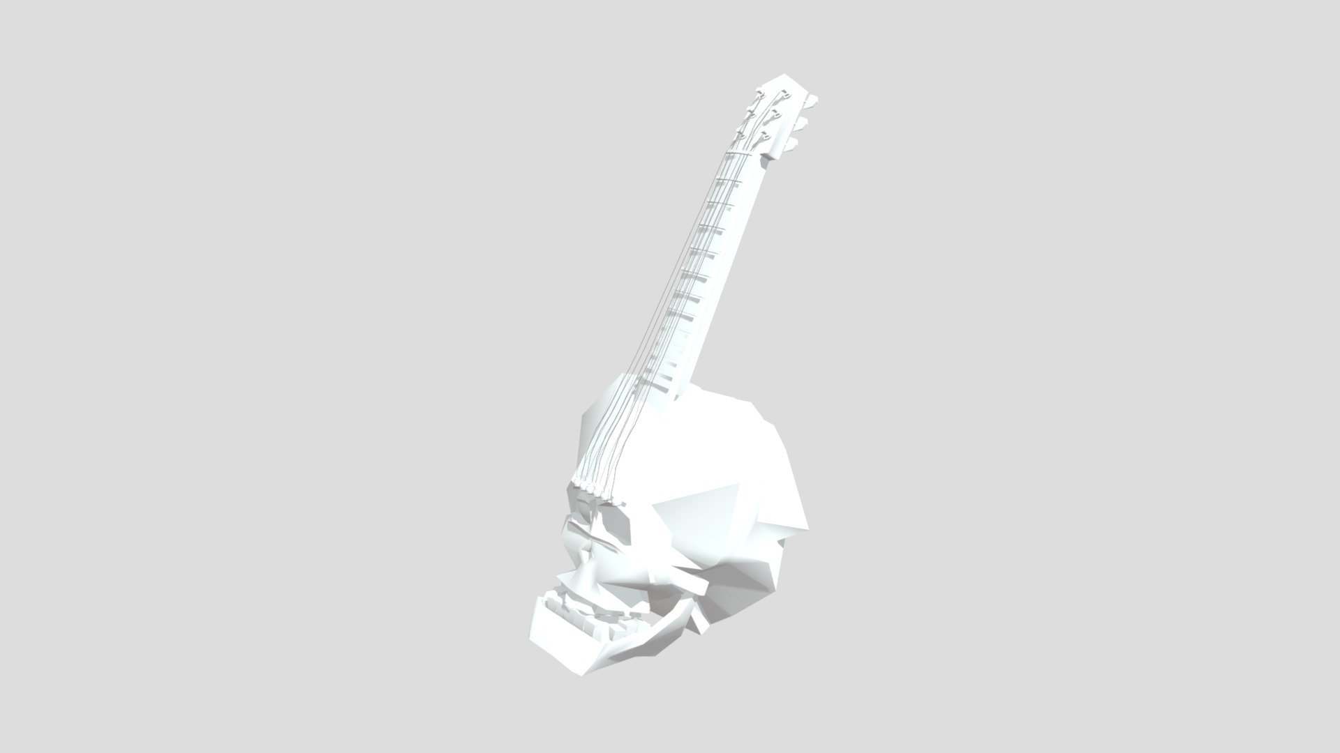Skull Guitar - 3D model by Asinjuasflora Art (@asinjuasflora) [5ea804b ...