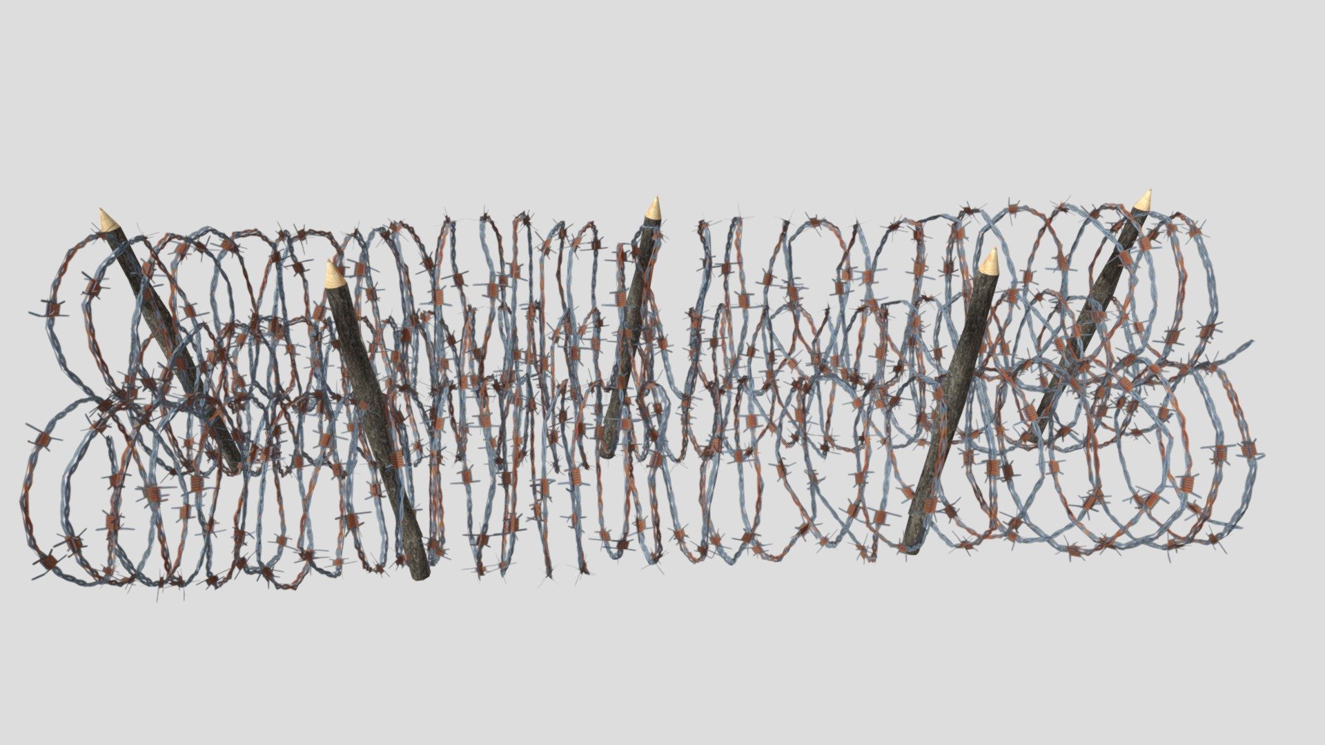 Lowpoly Barb Wire Obstacle 14 - Buy Royalty Free 3D model by ...
