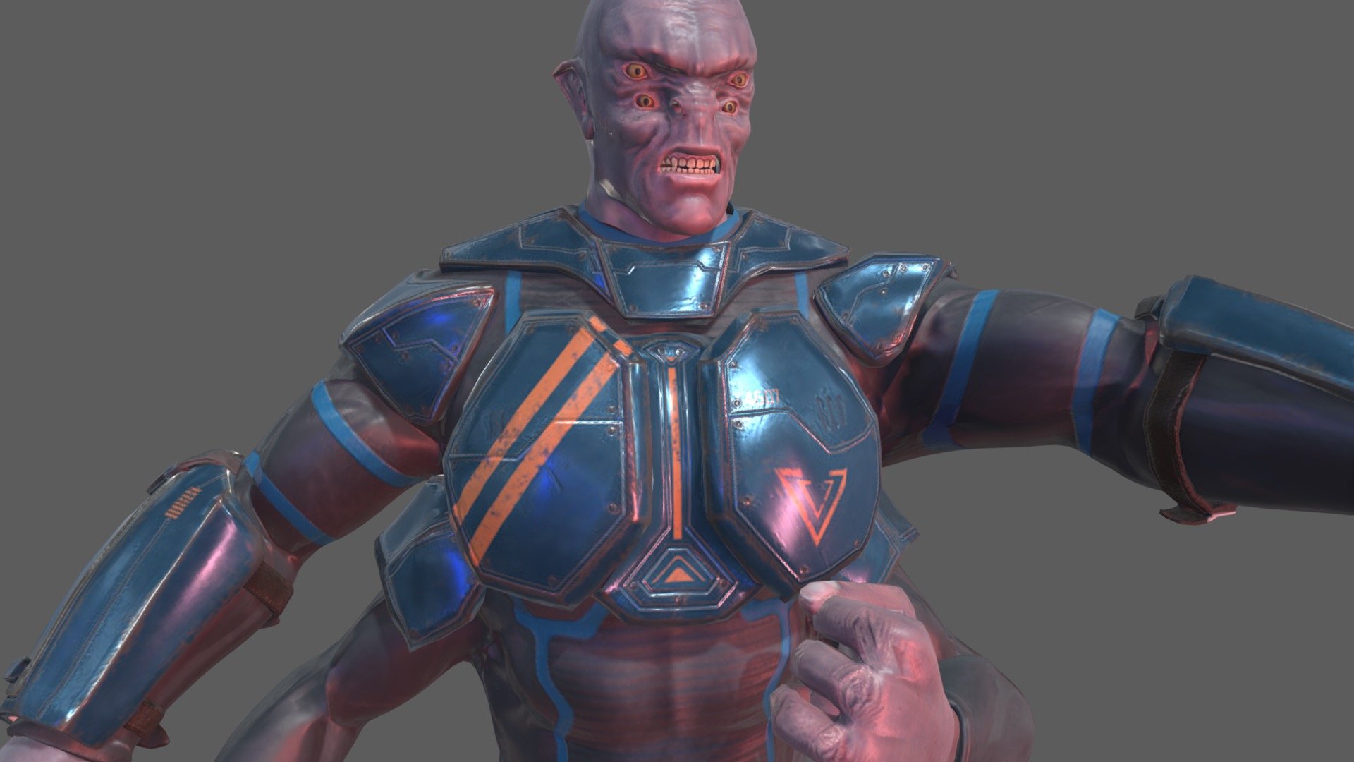 Alien Commander - 3D model by Ashley Jay Thornton (@AshleyJay) [5ea98ce ...