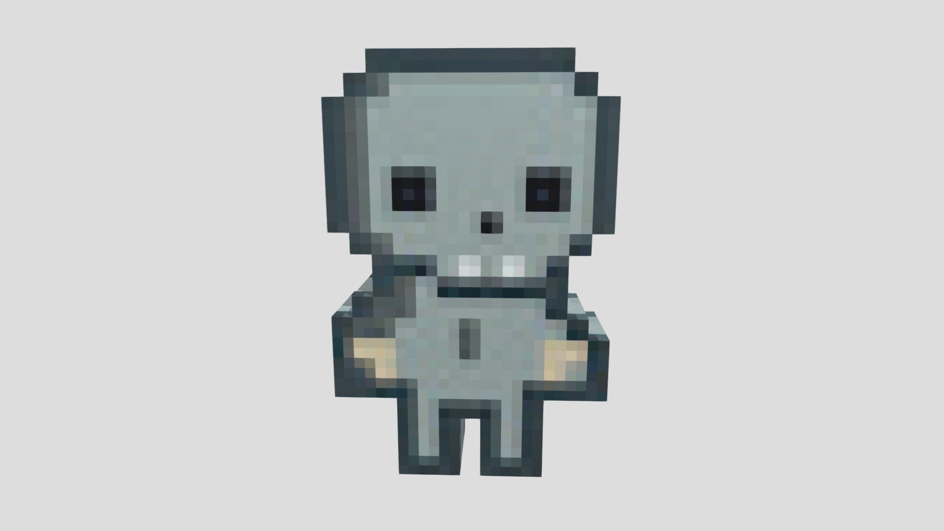 Pixel-art Skeleton - Download Free 3D model by ...