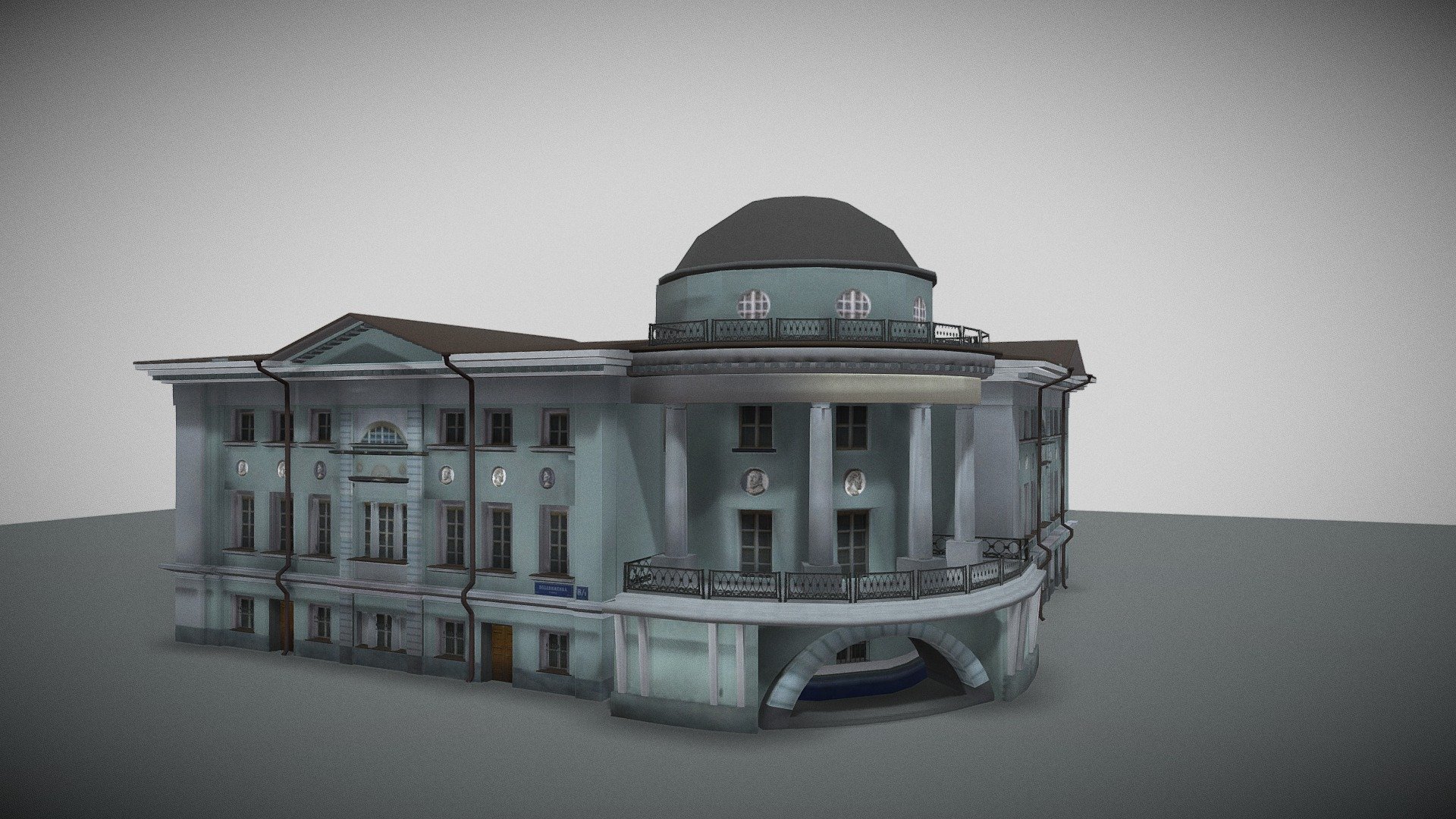 The Razumovsky-Sheremetev House (Low poly) - 3D model by AyKay (@AyKay1 ...