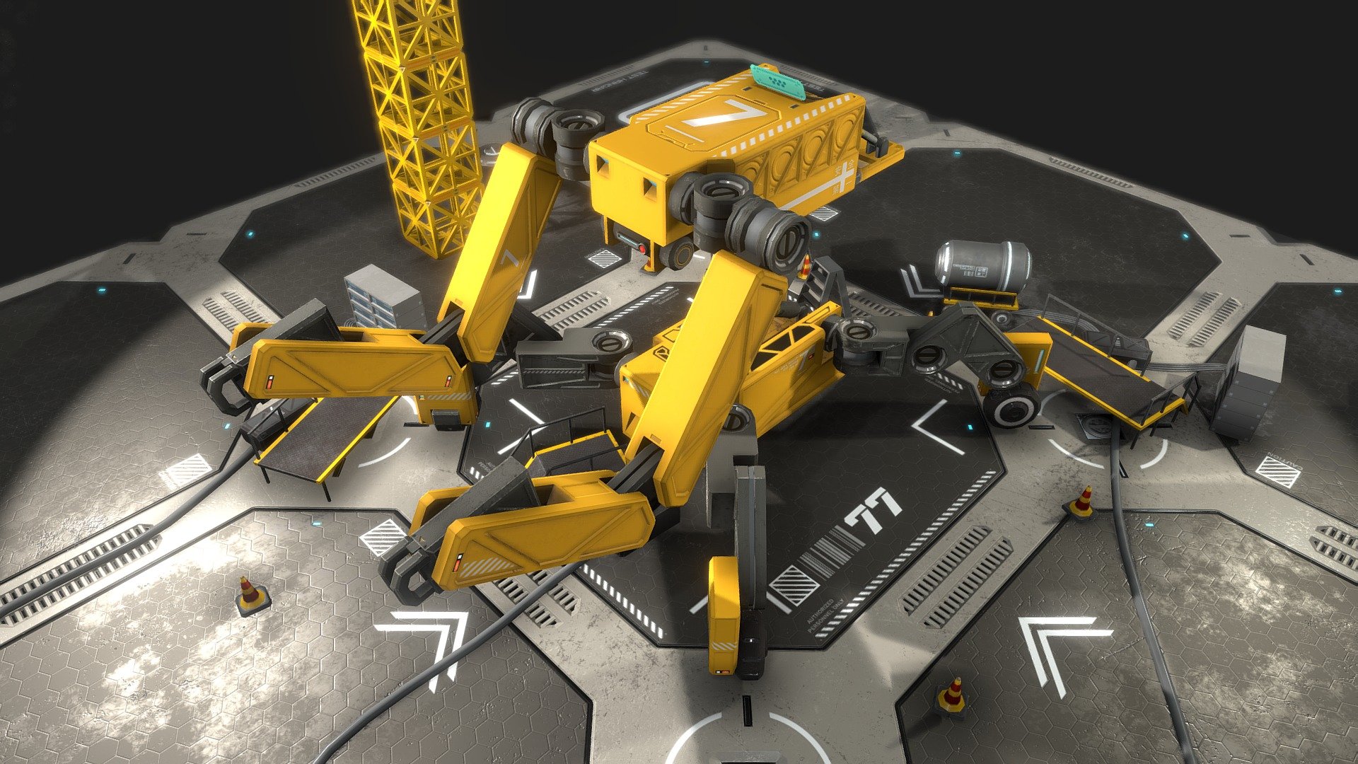 Heavy Cube Worker - 3D model by 77LEE77 [5eadf41] - Sketchfab