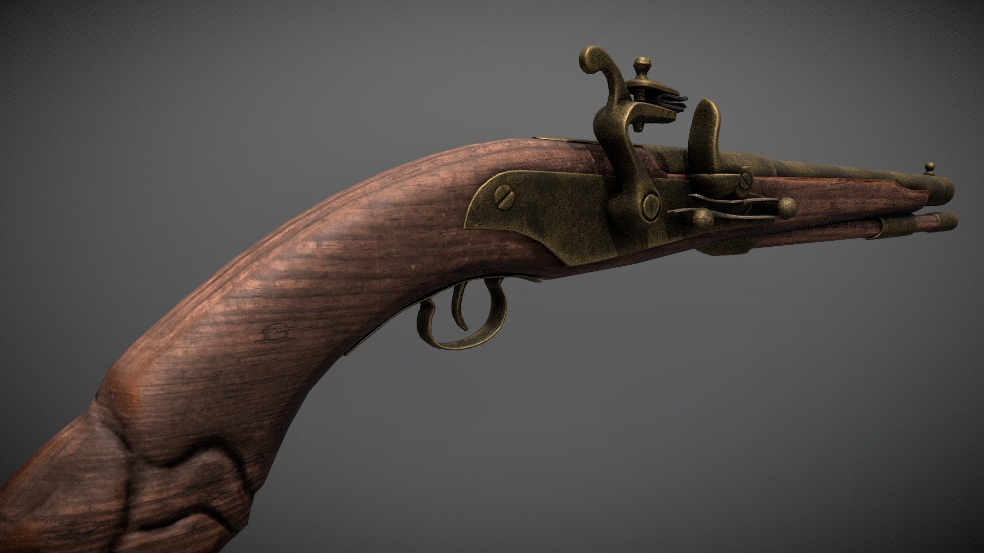 Medieval Ukranian Cossak pistole - Download Free 3D model by Elisey ...
