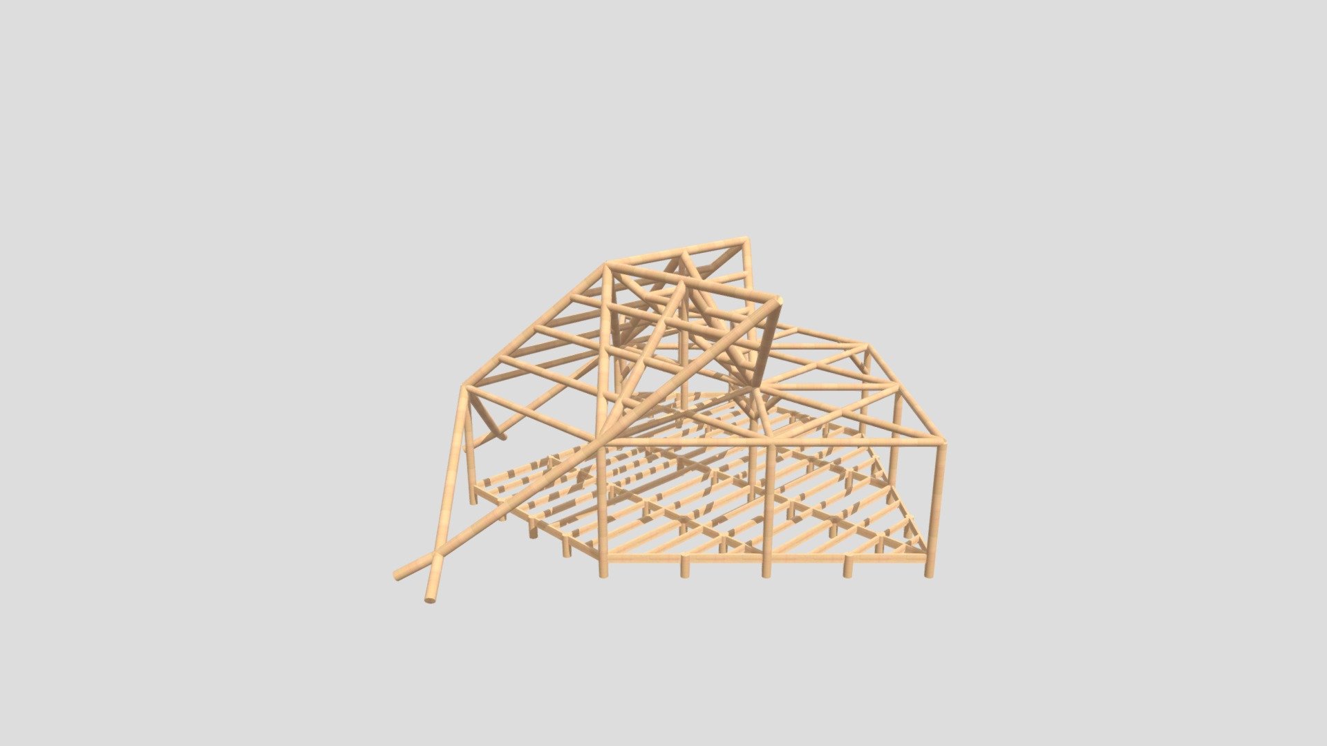 Estrutura De Madeira - 3D model by Pilotis Estrutural (@pilotis ...