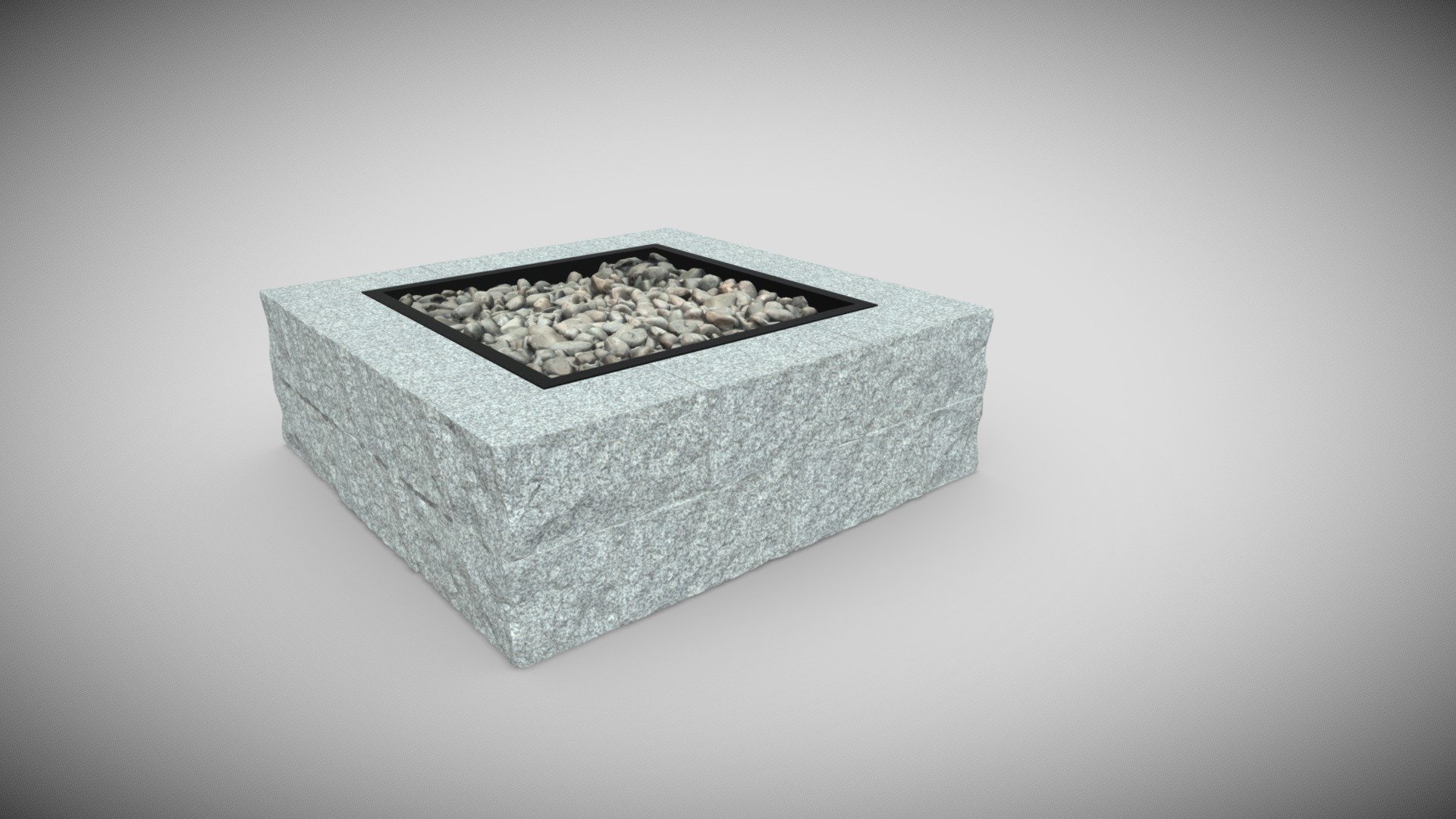 SQUARE FIRE PIT -- EASTERN GRAY™ - Download Free 3D model by POLYCOR [5eb9a6f] - Sketchfab