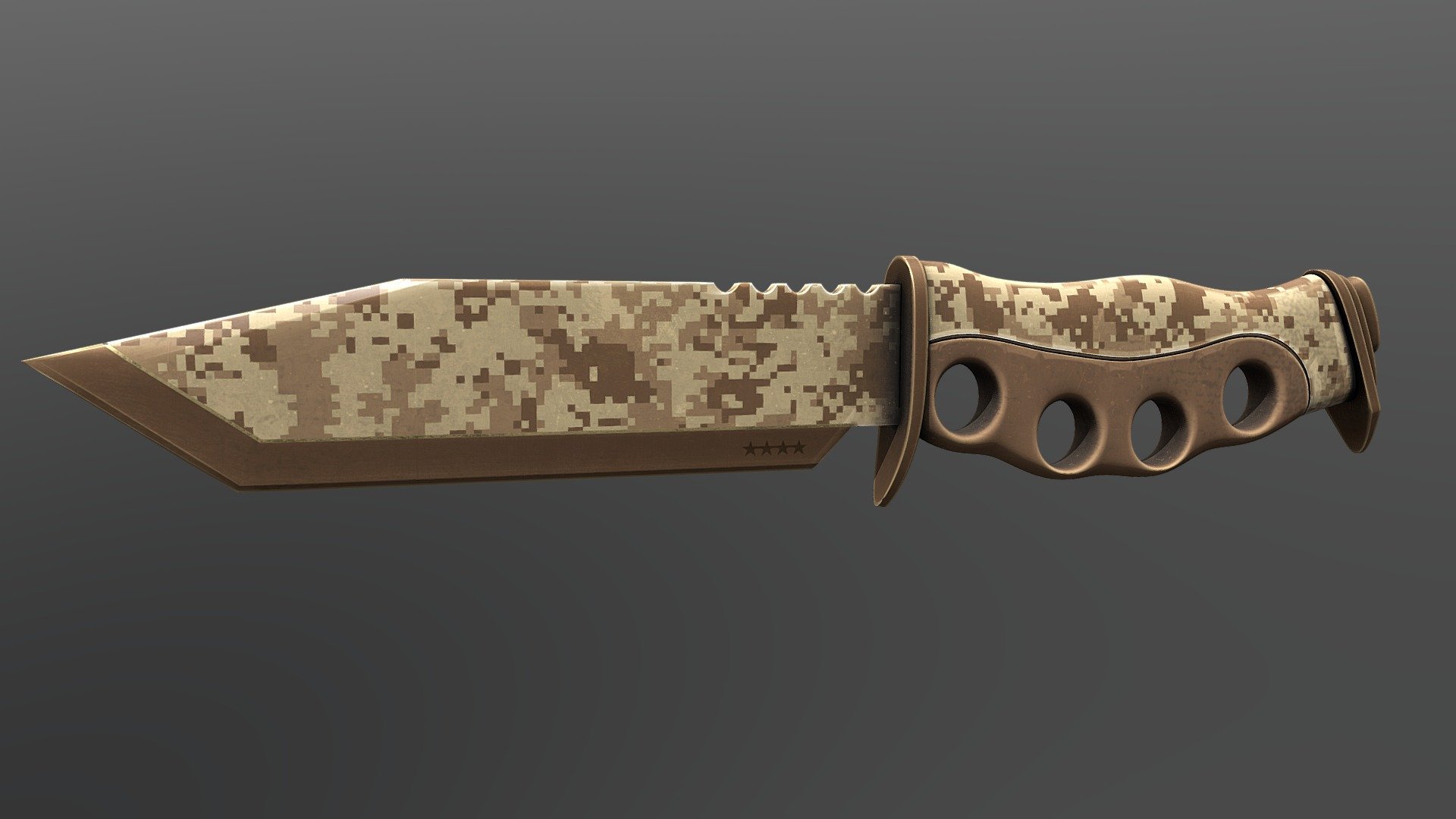 Harbinger Knife | Desert Camo - 3D model by vdhun94 [5eb9ef5] - Sketchfab