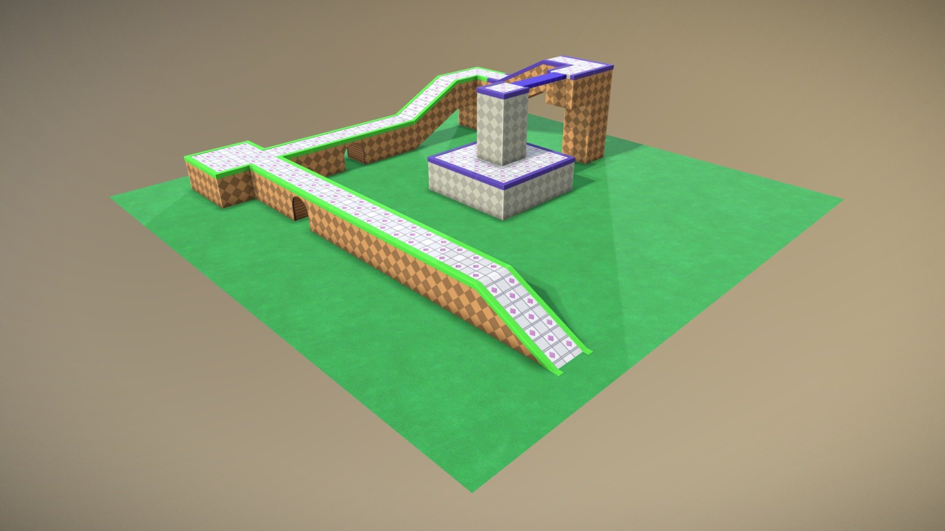 Overworld - Test Level - 3D model by Hayden Nicholson (@HaydenNicholson ...