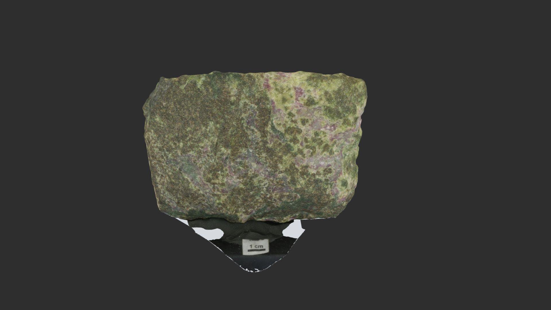Granat-Pyroxen-Skarn m. Epidot u. lila Chalcedon - 3D model by Uni ...