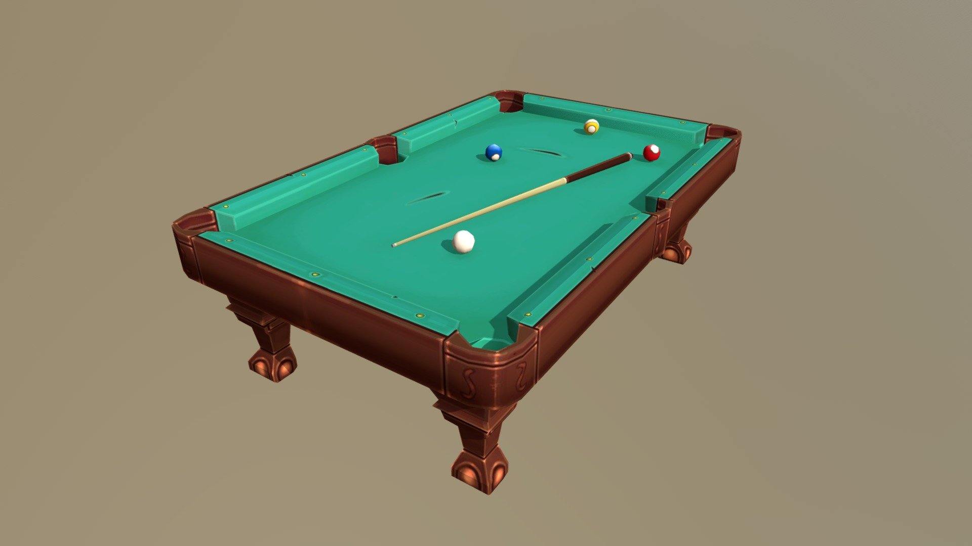 Billiard Table - 3D model by Thiago Allan (@solsoleil) [5ebed6c ...