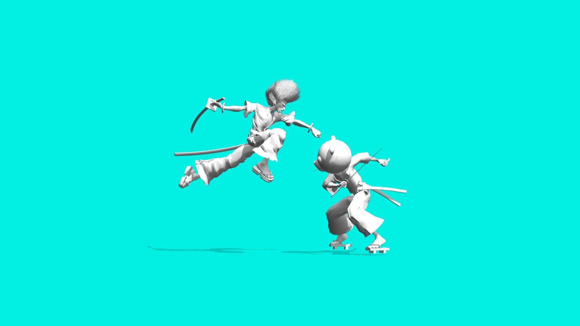 Afro samurai low poly - 3D model by nithin.m [5ec6dbf] - Sketchfab