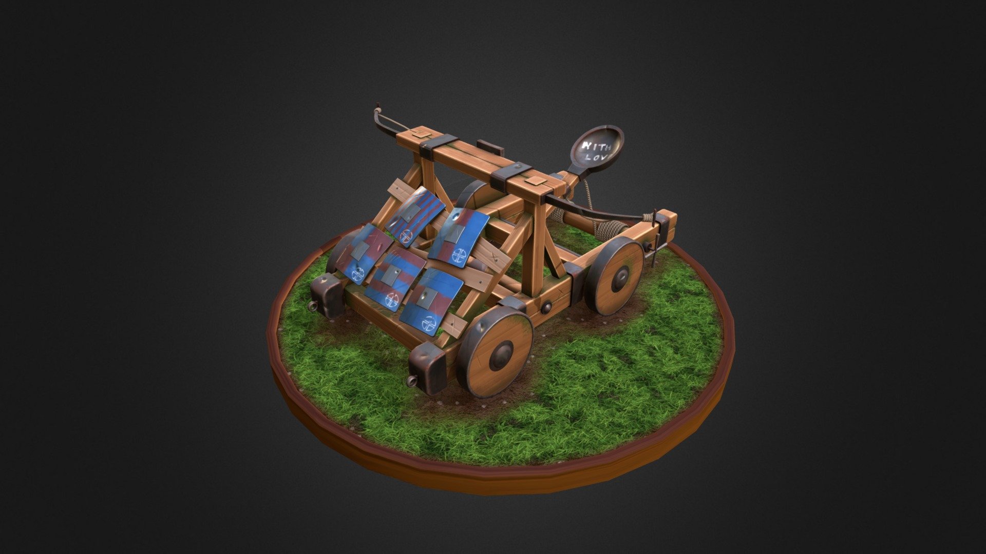 Catapult - Stylized - 3D model by PhilGrealey [5ec7096] - Sketchfab
