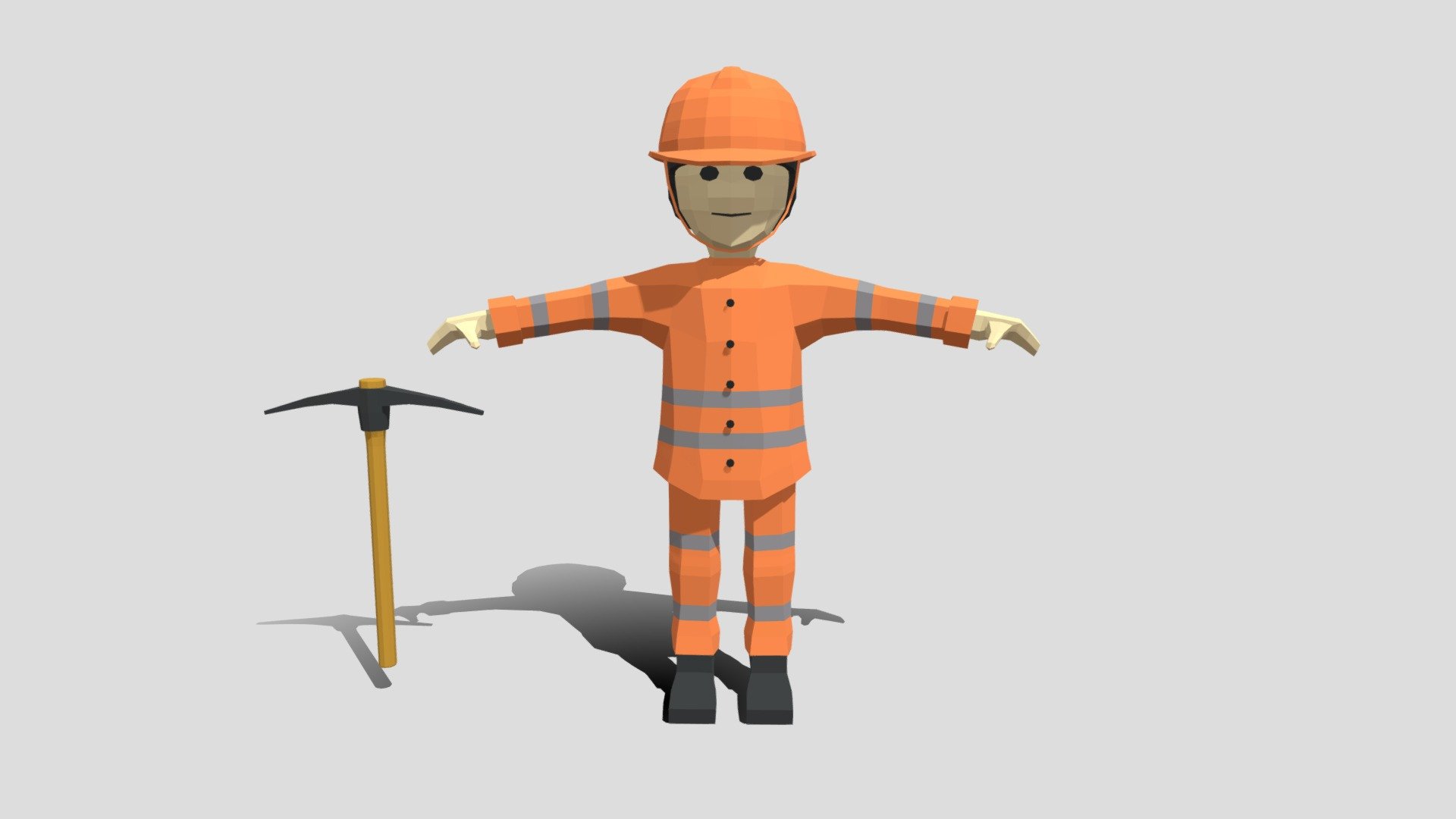 Low Poly Cartoon Street Worker - Buy Royalty Free 3D model by chroma3d ...