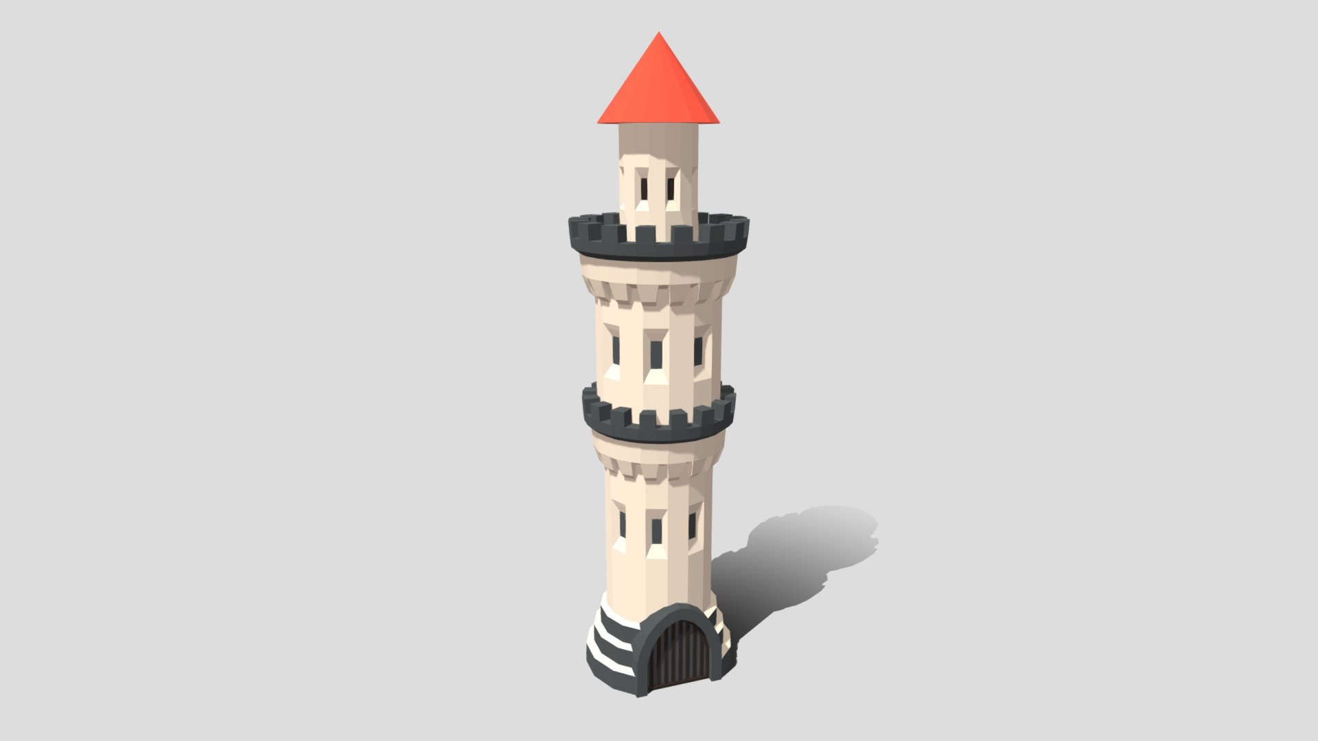 Low poly medieval tower 3 - Download Free 3D model by assetfactory ...