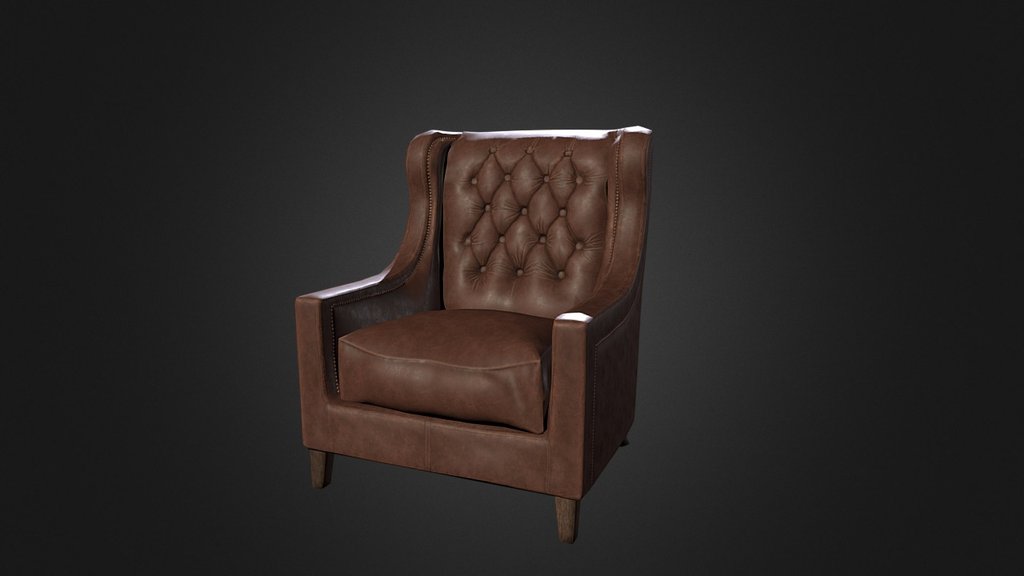 Leather Chair - 3D model by kuckbert [5ecccb4] - Sketchfab