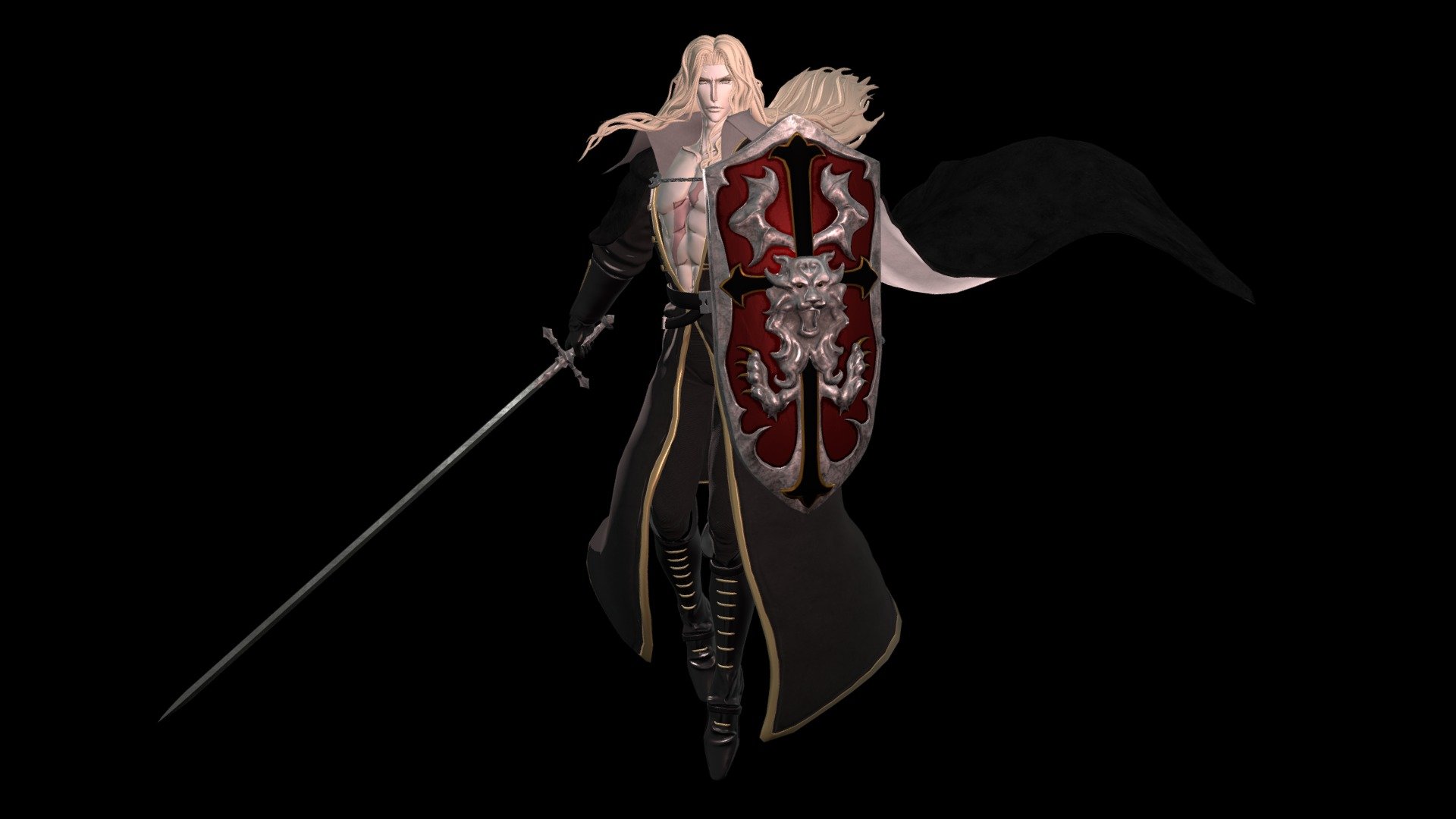 Alucard (Castlevania 3D fan art) - 3D model by Emma Tinembart (@emma.tin) [5ecd03c] - Sketchfab