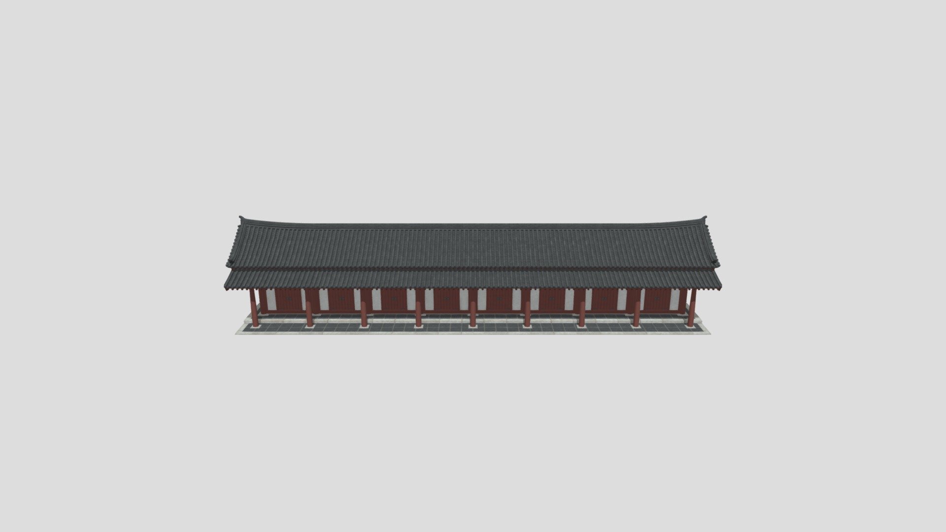 South Side of the West Corridor, Temple Site V01 - Download Free 3D ...