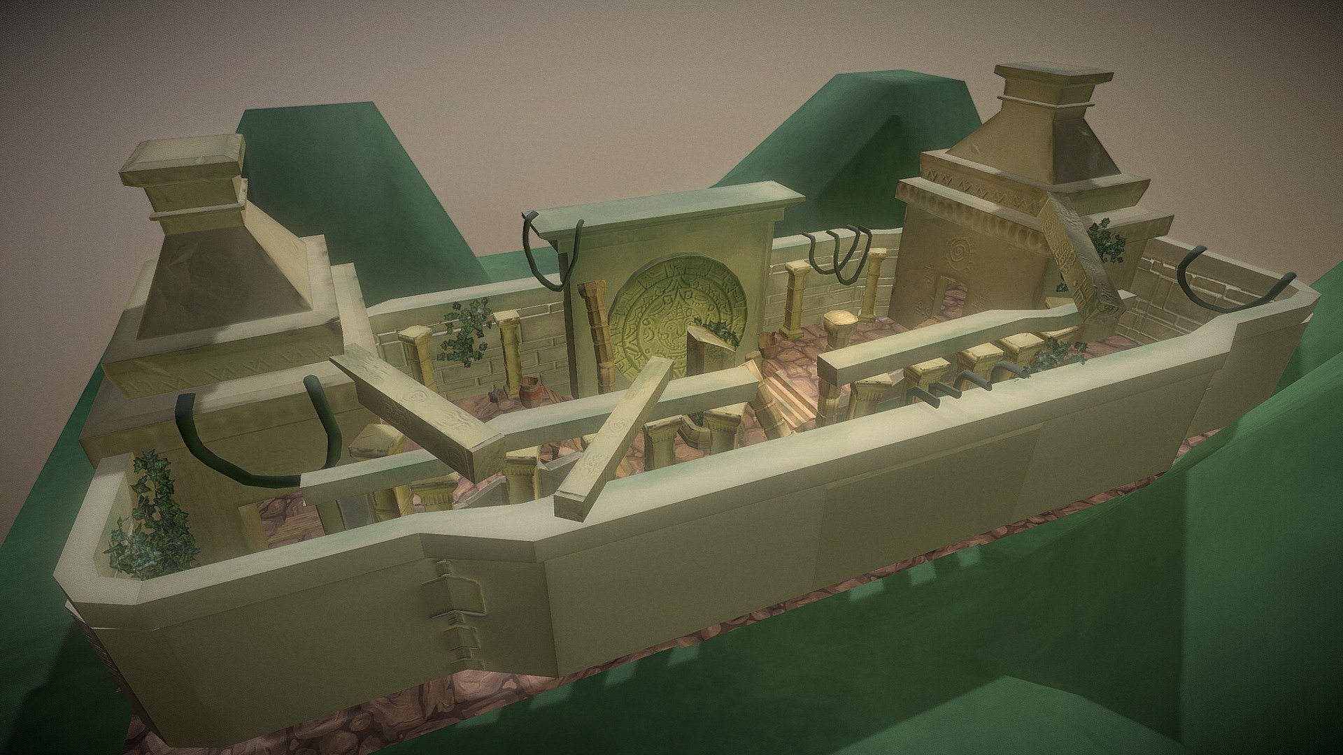 Stylized Aztec Environment - Download Free 3D model by Liliane ...
