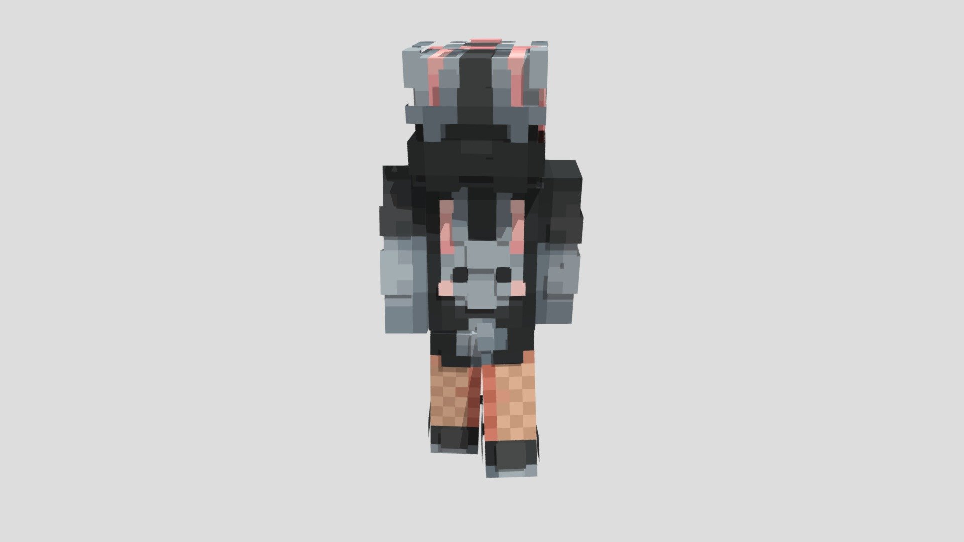 Minecraft Skin (Pink and Grey Rabbit) - 3D model by unisia_kcb [5ed39cc ...