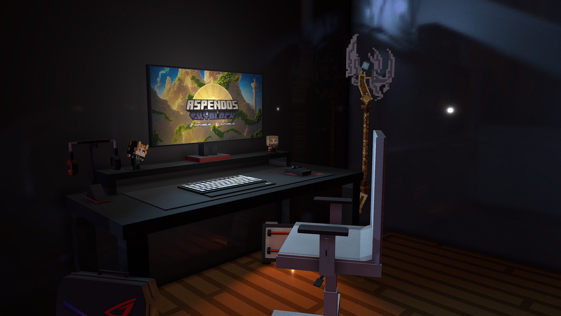 Minecraft Gamer Room - Adeks - 3D model by Ahmet Arıkan | Ren虎 ...