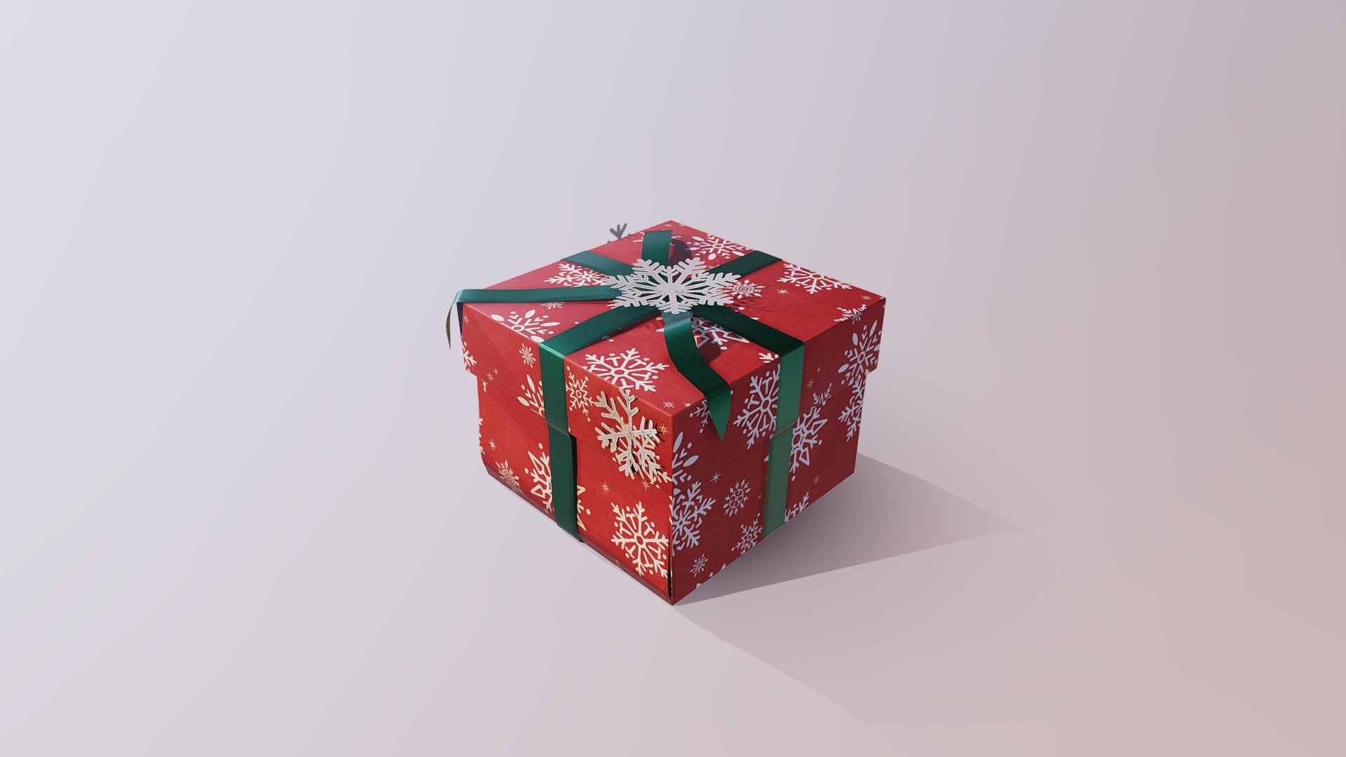 Christmas Gift box with Snowflake Ornament - 3D model by Tamiayang ...