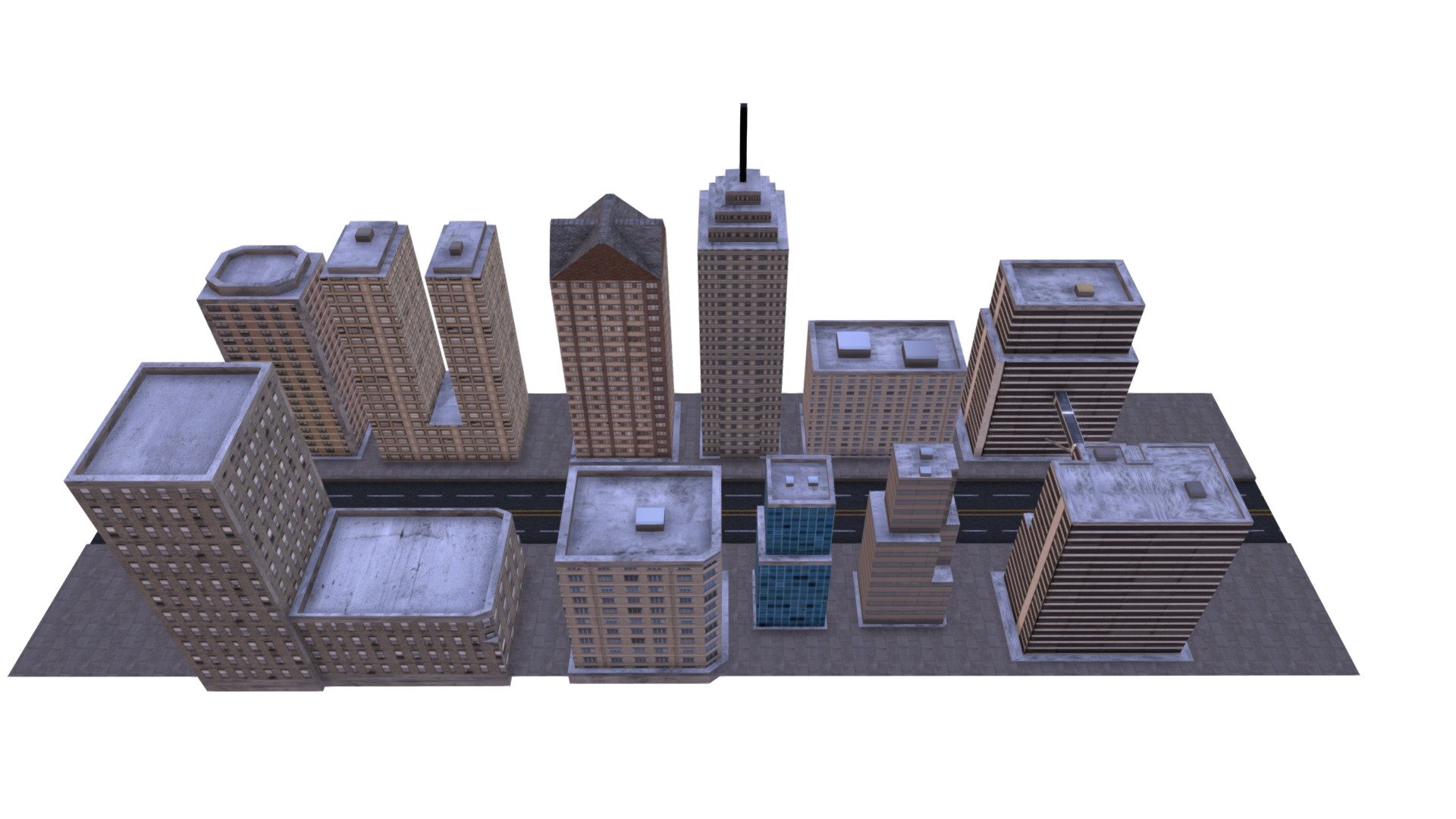 Building Asset pack - Download Free 3D model by lazercar [5ed9248 ...