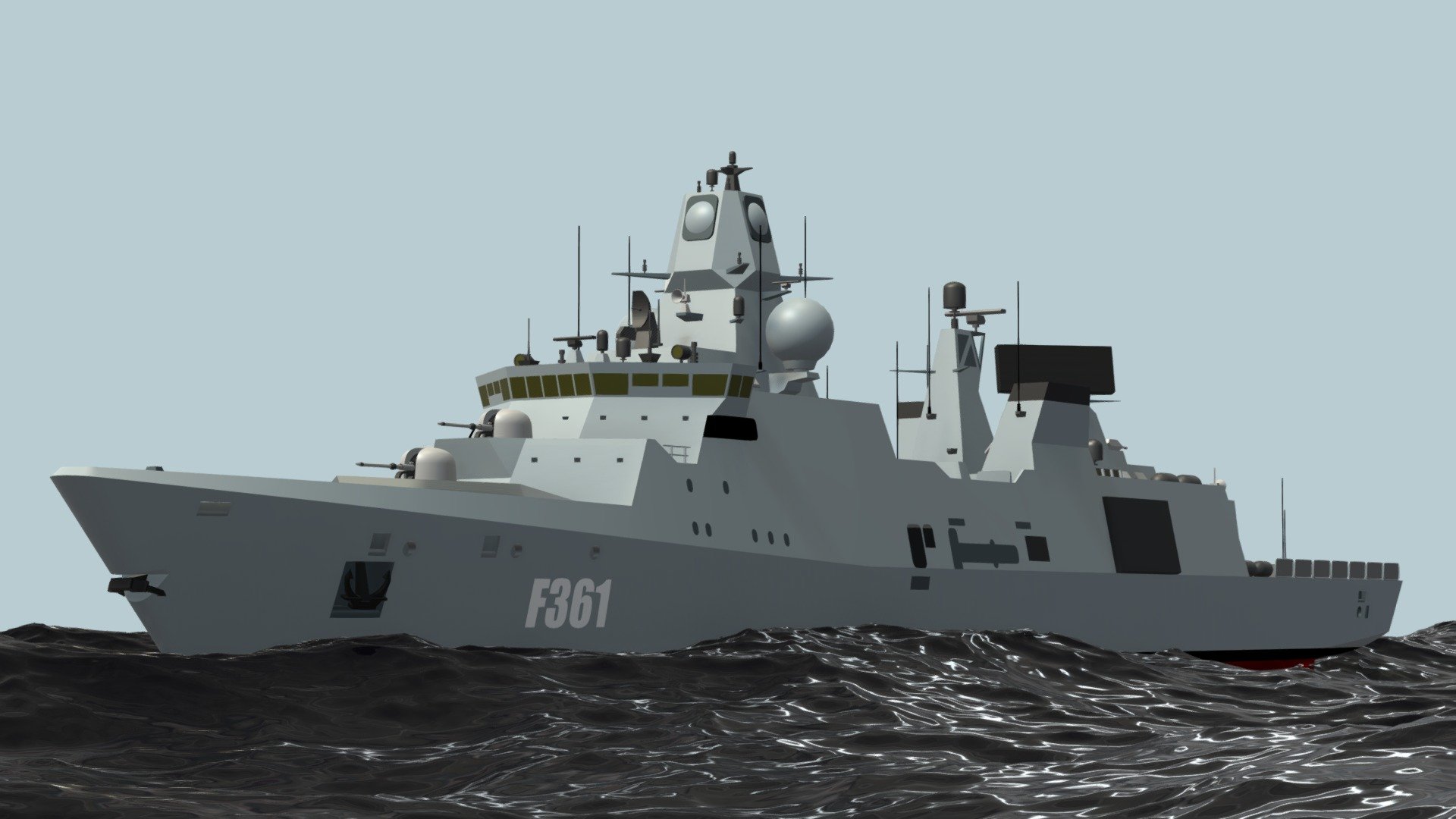 Sea trial - Iver Huitfeldt - Frigate Merah Putih - Buy Royalty Free 3D ...