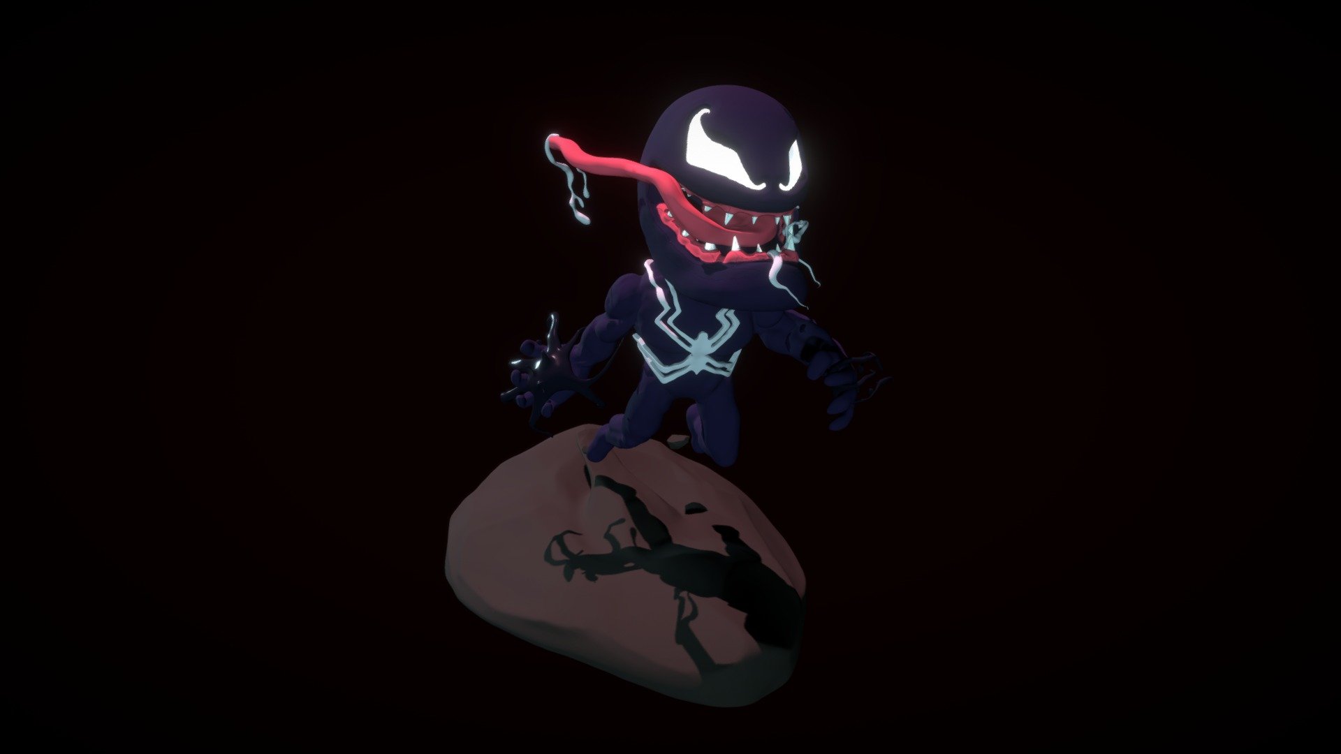 Venom Chibi - 3D model by Wesley Shang (@wesleyshang) [5ee017e] - Sketchfab