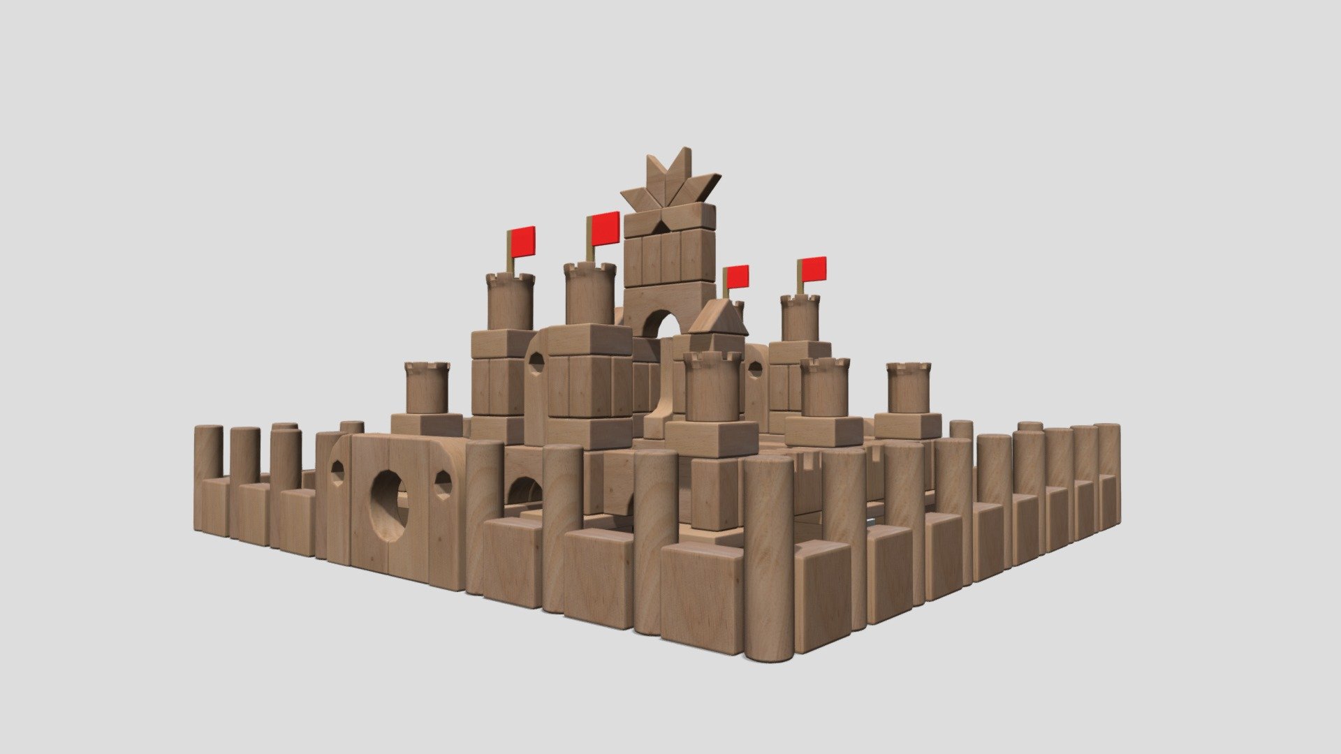 Unit Block Castle - Download Free 3D model by GWU01 [5ee220d] - Sketchfab