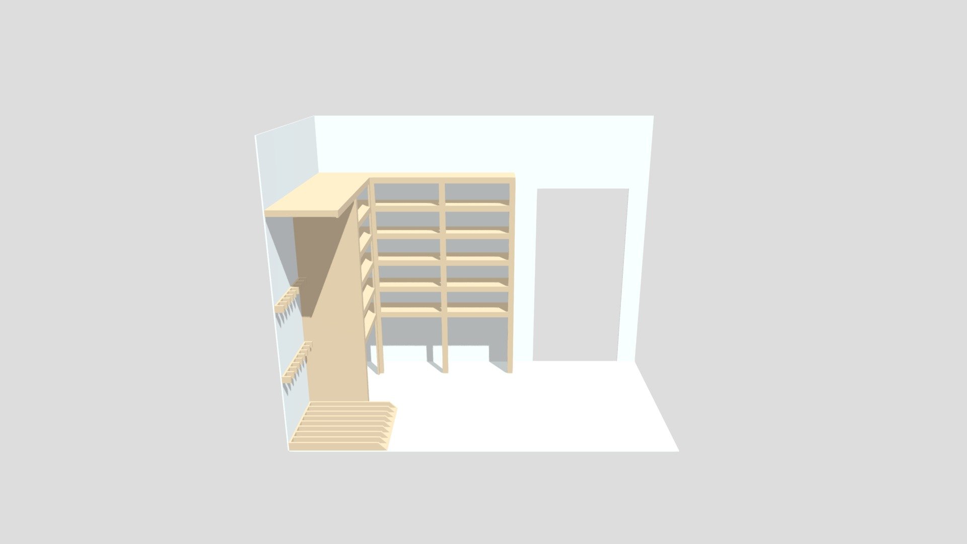 Storage Room Shelving Main Hallway - 3D model by renman63 [5ee4f7d ...