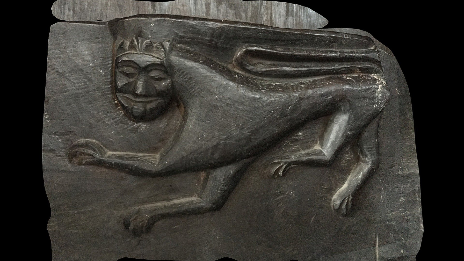 Carved wood beast misericord, Ulcombe Church - 3D model by Kent ...