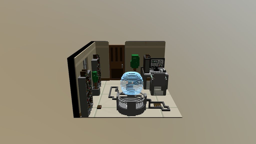 Voxel Office Scene 01 - 3D model by Ulisses (@cyberdeckcipher) [5ef0c96] - Sketchfab