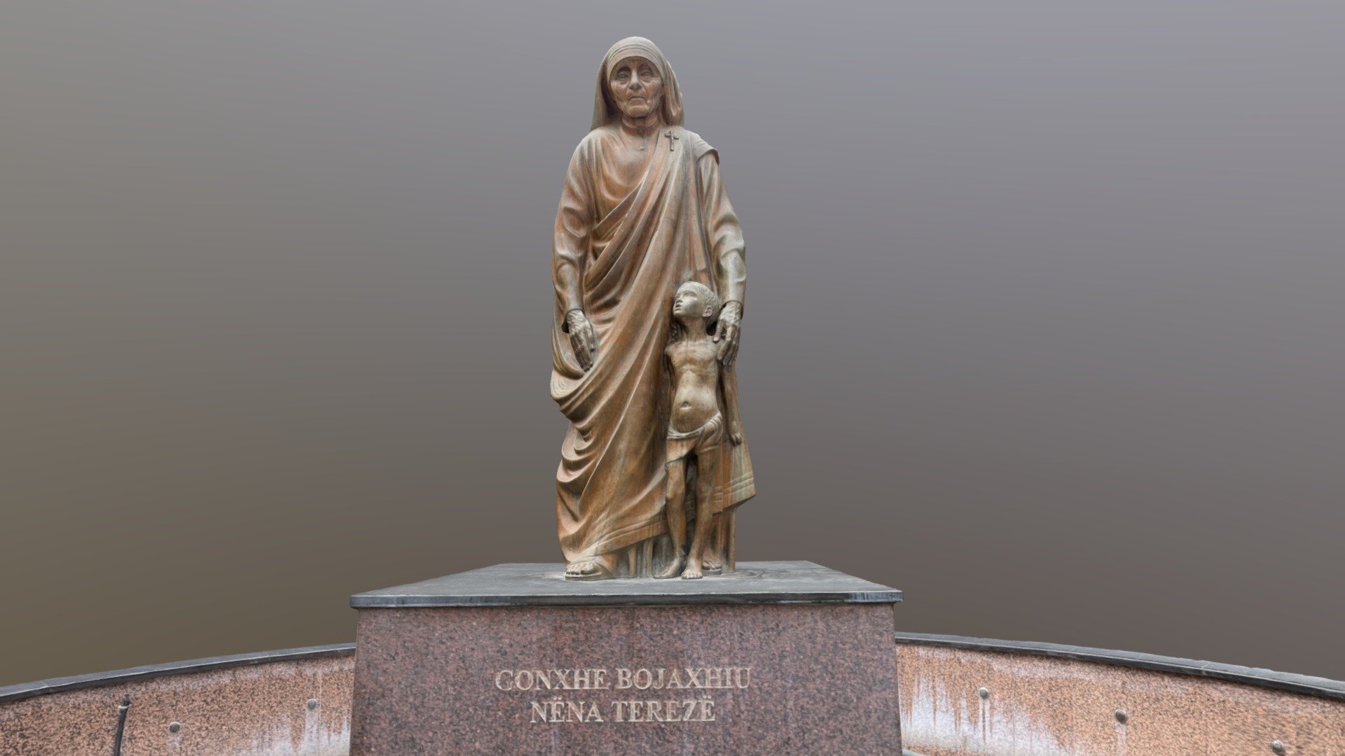 Statue of Gonxhe Bojaxhiu - Mother Theresa - 3D model by Lorik Haxhiu ...