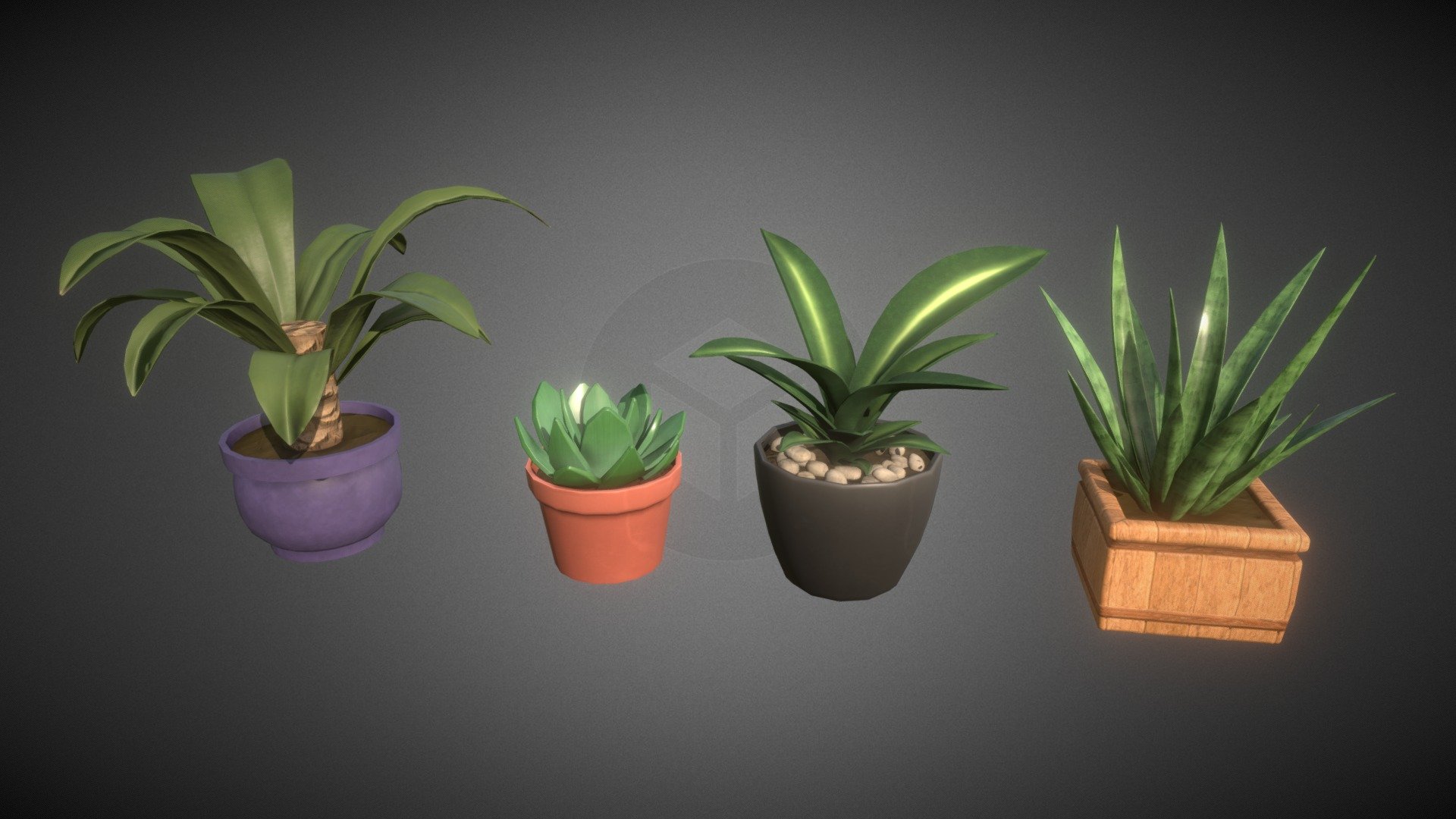 Little Plants - 3D model by lalito.sh [5ef1e29] - Sketchfab