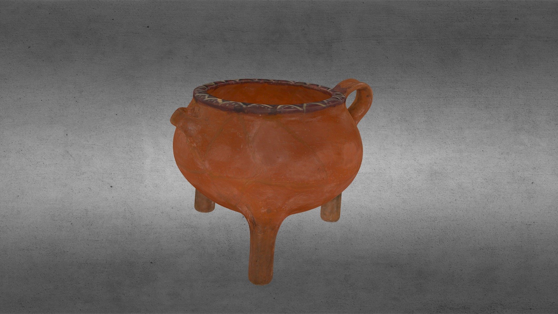 CE 026 CH (Olla tripode inka) - 3D model by DDC_Cusco [5ef7240] - Sketchfab